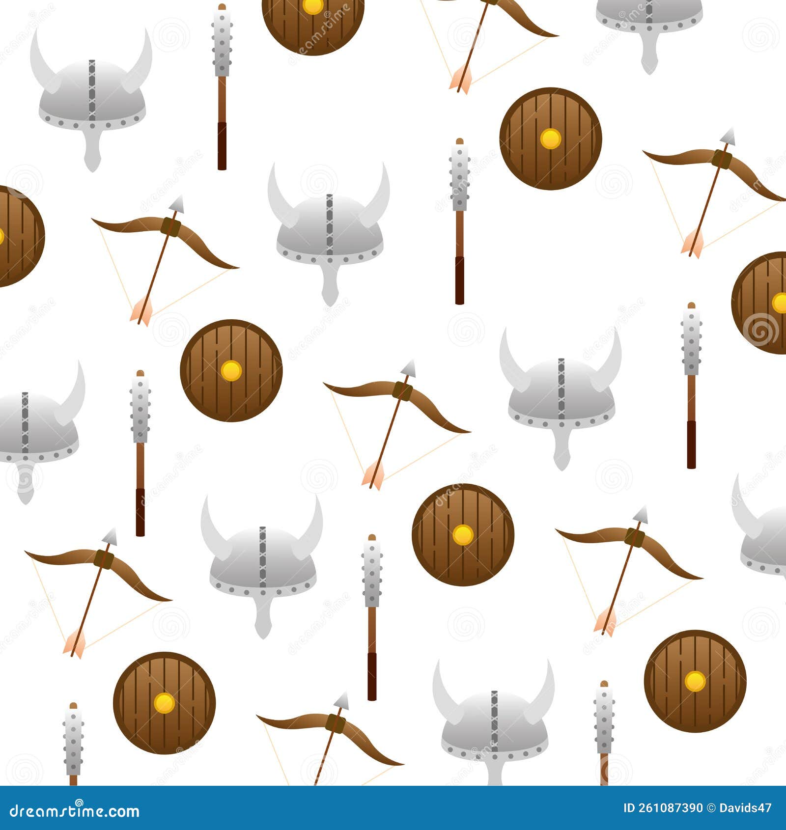 Seamless Pattern Background with Medieval Weapons Icon Vector Stock ...