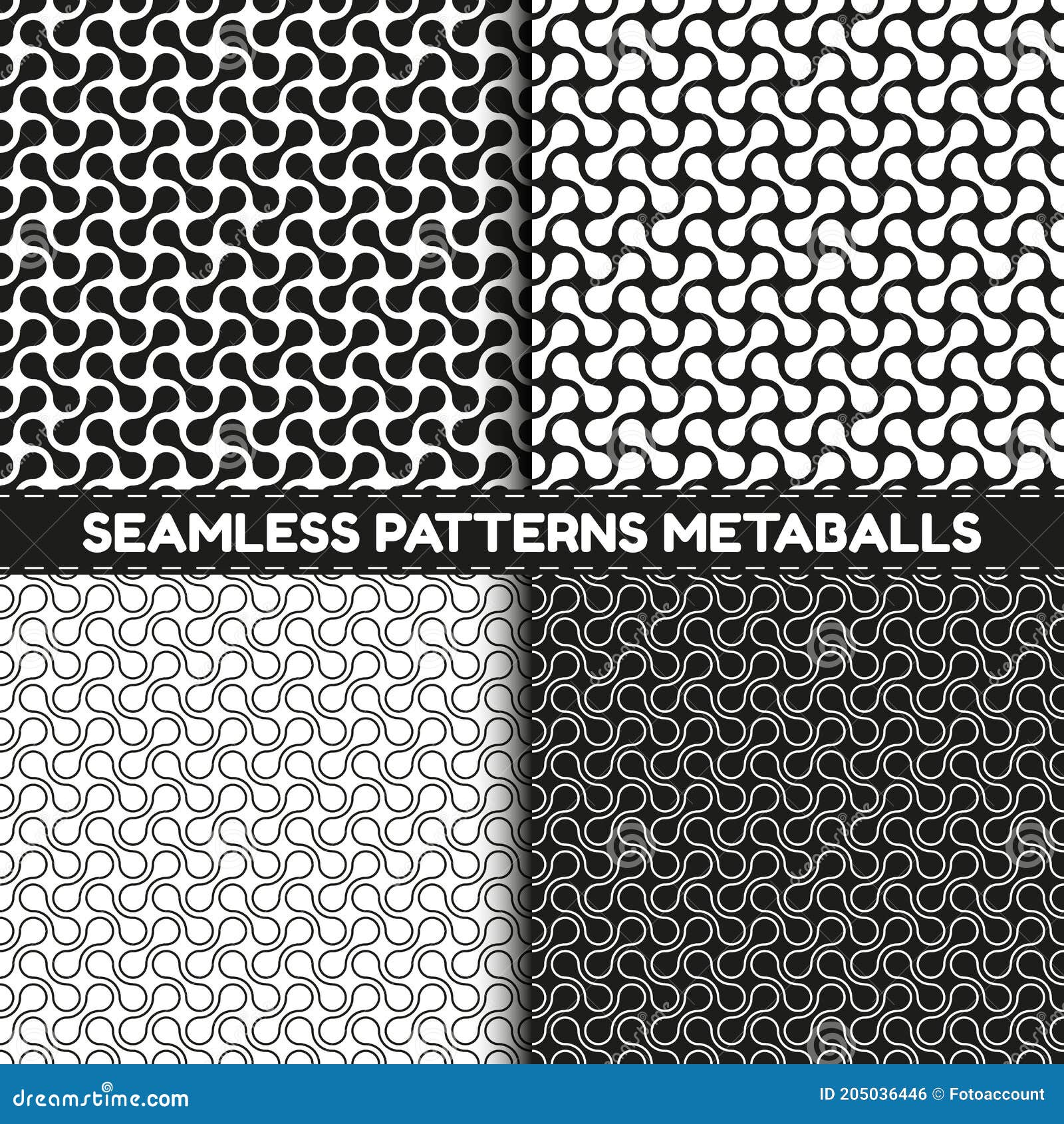 Seamless Pattern Background Metaballs - Vector Illustrations Set ...