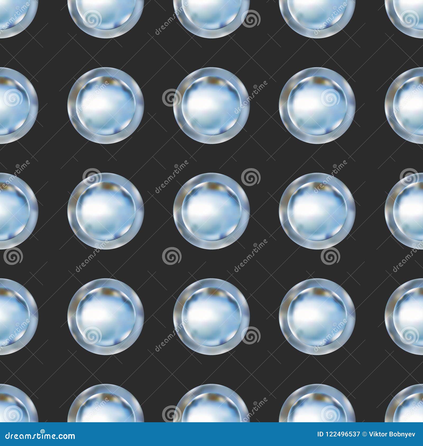 Seamless Pattern Background with Metallic Buttons Stock Vector ...