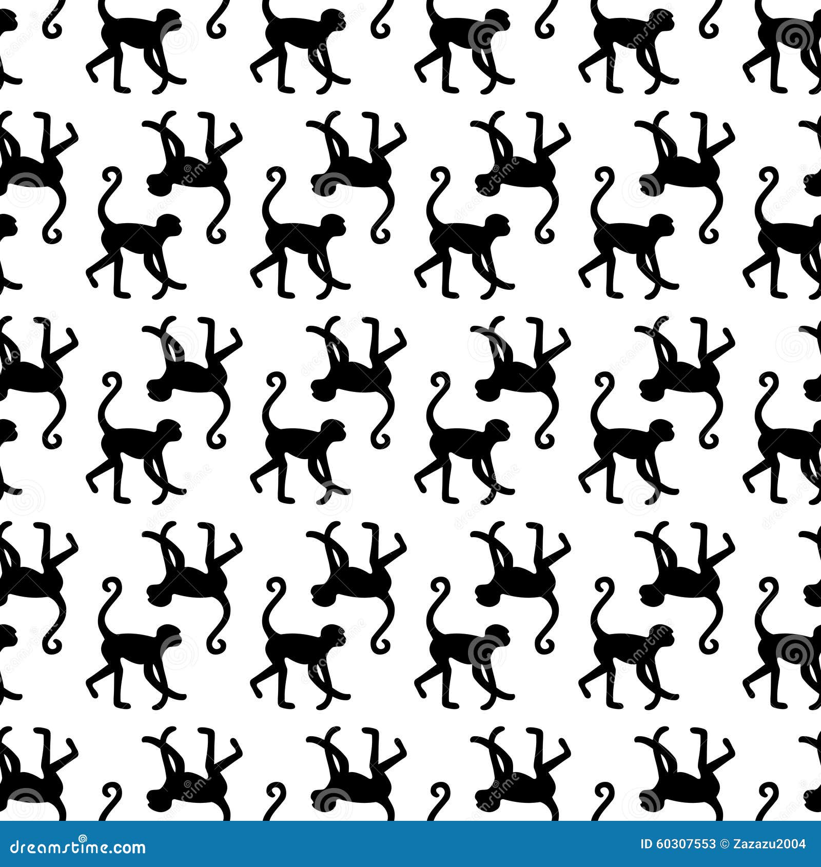 Seamless Pattern Background with Monkeys. Symbol of 2016 Year. Stock ...