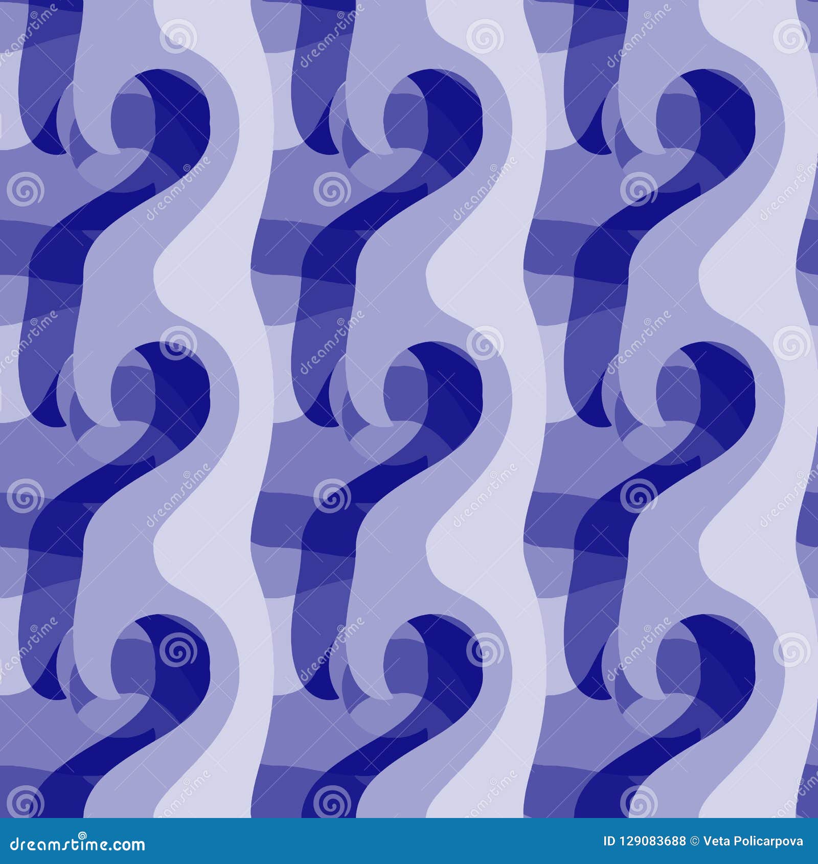 Seamless Pattern Background with Multi-colored Wavy Lines. Stock ...