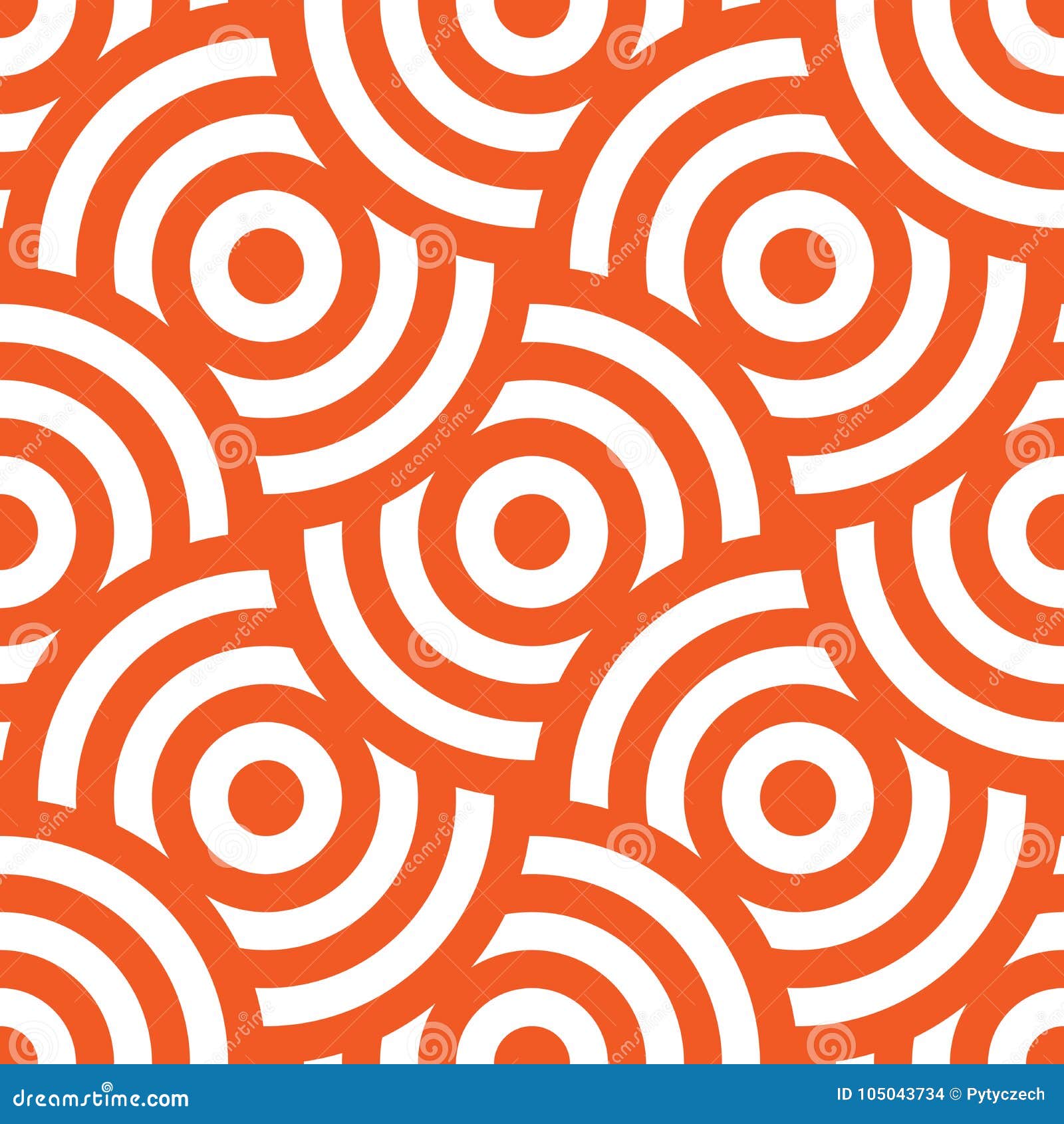 Seamless Pattern Background Ornament Of Striped Concentric Circles