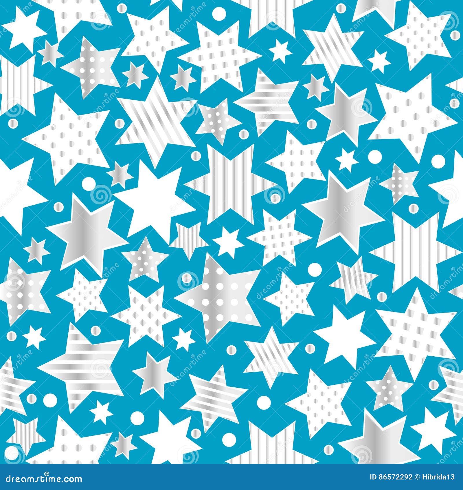 Seamless Pattern Background with Stylized Stars Stock Vector ...