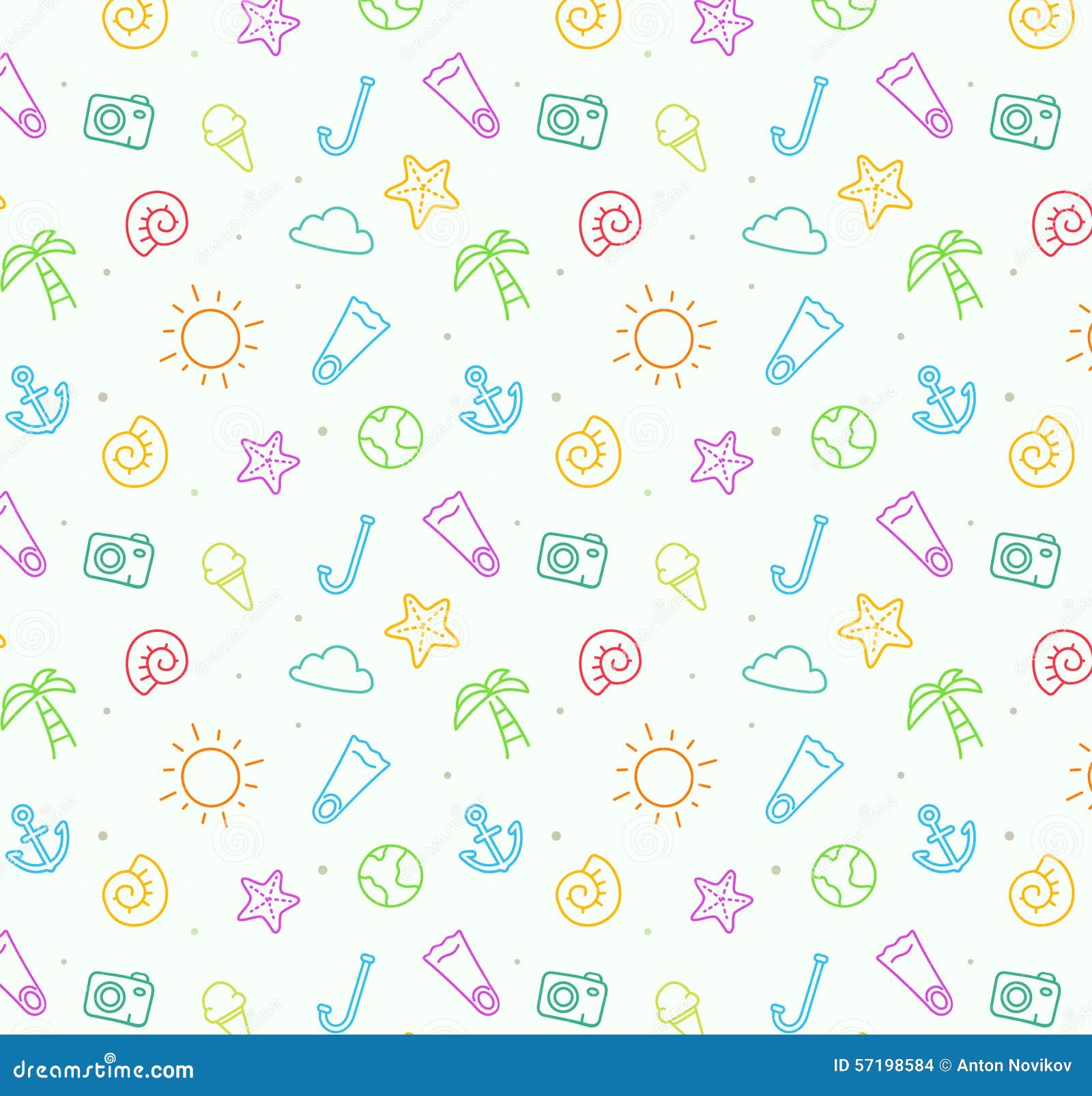 Seamless Pattern Background for Summer Stock Vector - Illustration of ...