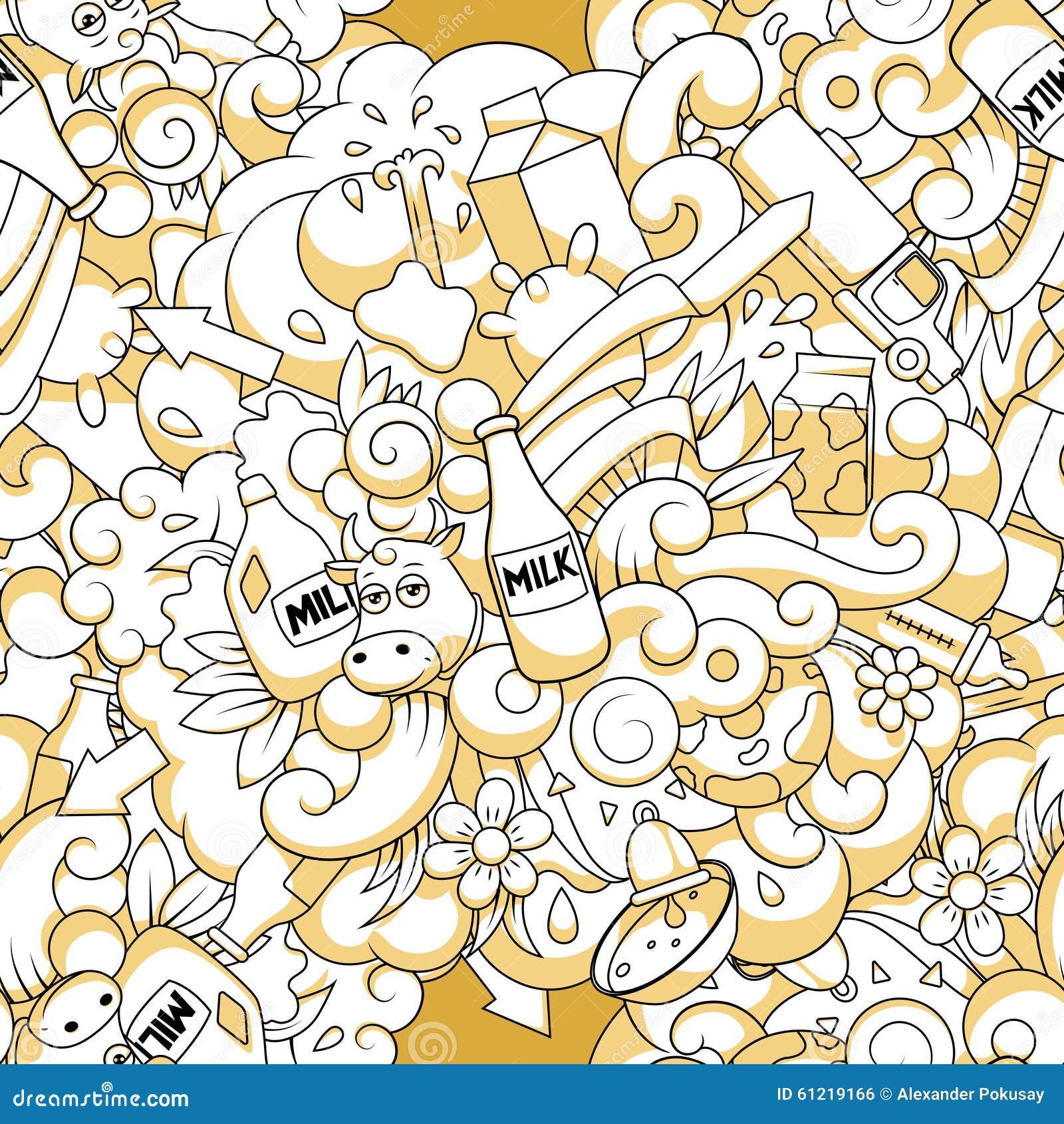 Seamless Pattern Background Vector Milk Stock Vector - Illustration of ...