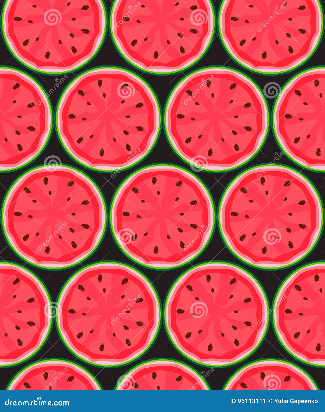 Seamless Pattern Background from Watermelon. Vector Illustration Stock ...
