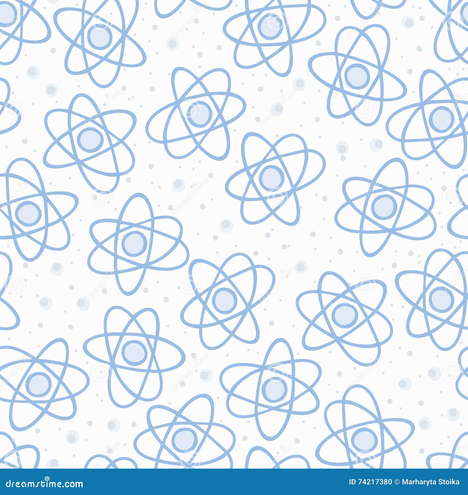 Seamless Pattern Backgrouns Atom. Chemictry Vector. Science Wallpaper ...