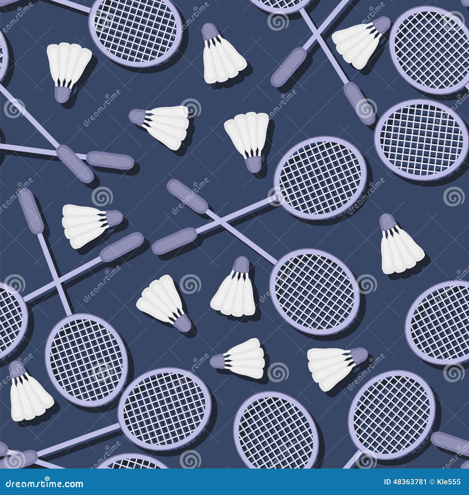 Seamless Pattern with Badminton Stock Illustration - Illustration of ...