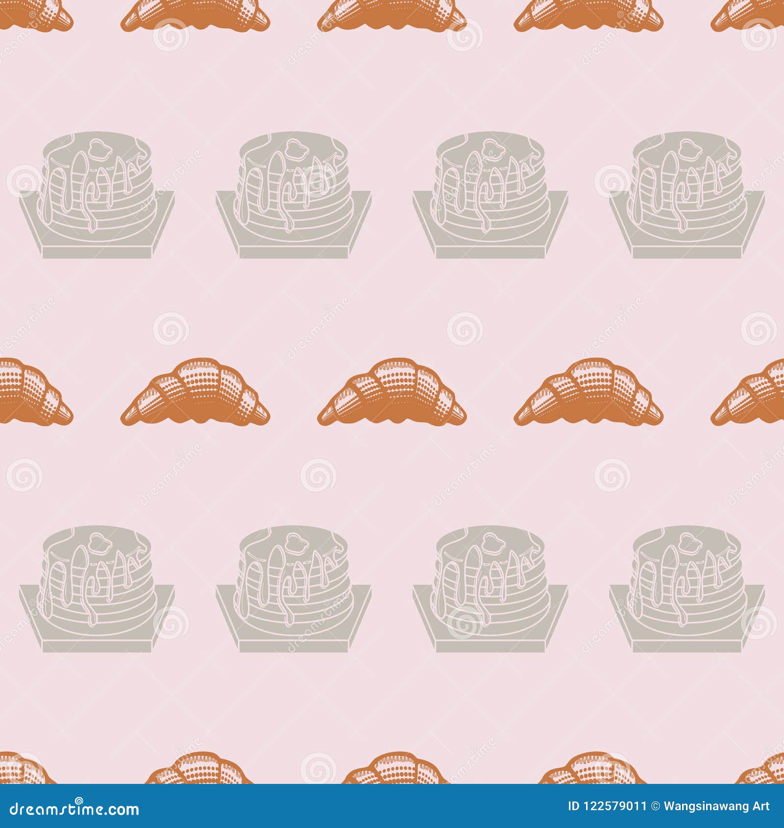Seamless Pattern Bakery Product Vector Illustration. Stock Vector ...