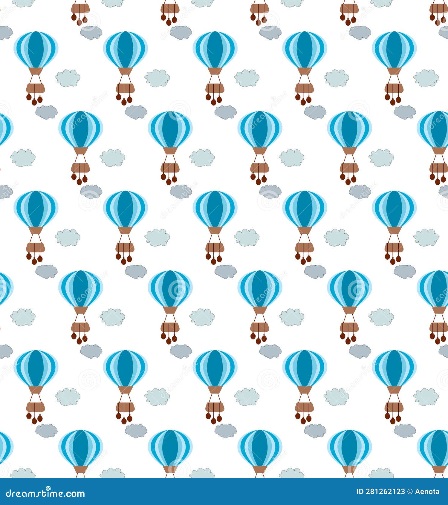 Seamless Pattern with Balloon Stock Illustration - Illustration of ...