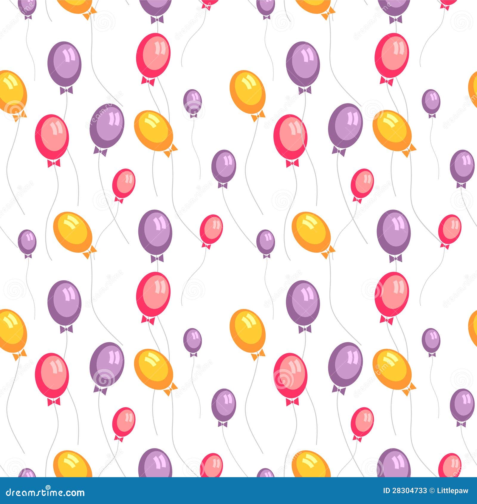 Seamless Pattern with Balloons Stock Vector - Illustration of ...