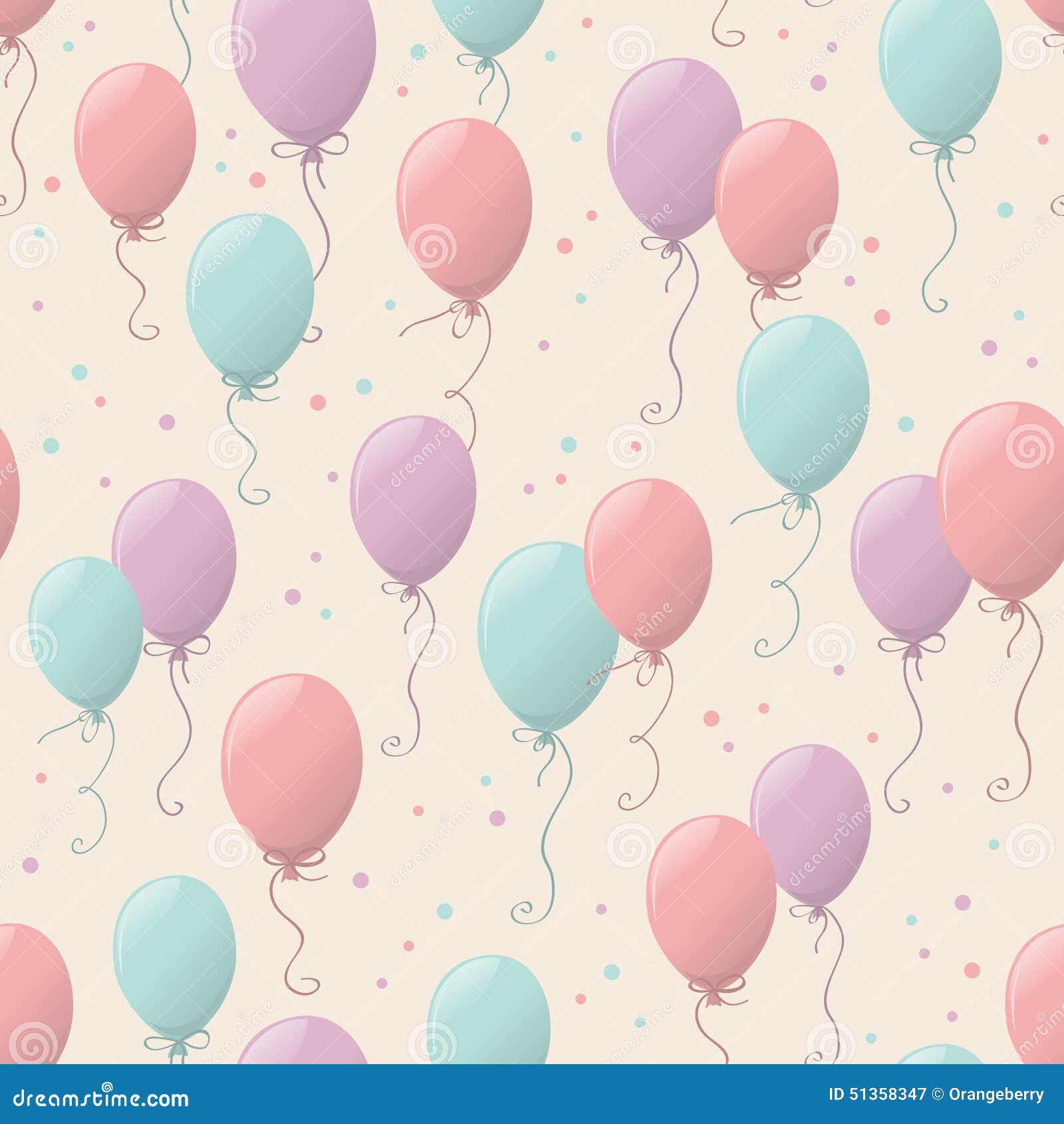 Seamless Pattern with Balloons Stock Vector - Illustration of color ...