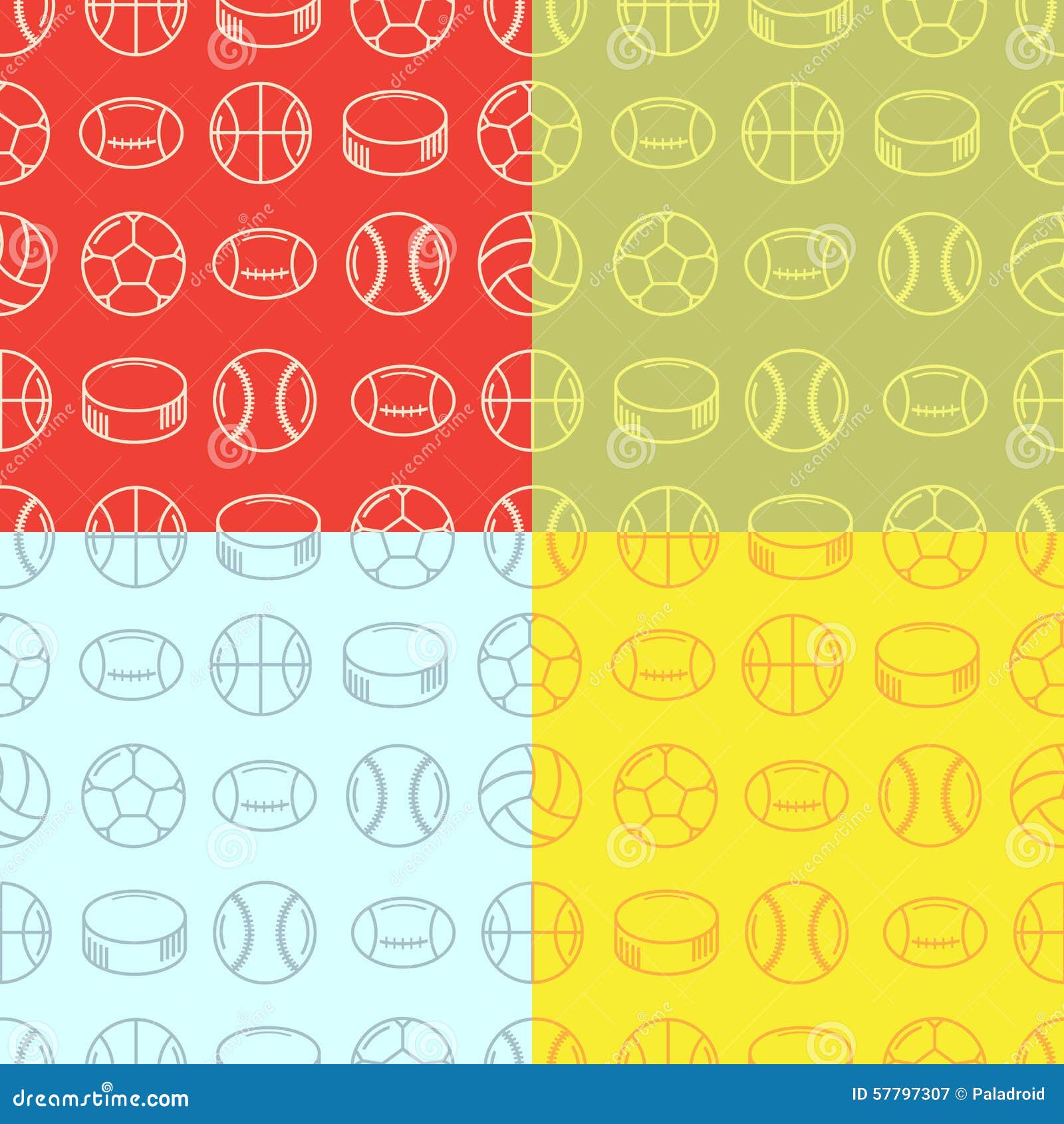 Seamless pattern balls stock vector. Illustration of pattern - 57797307