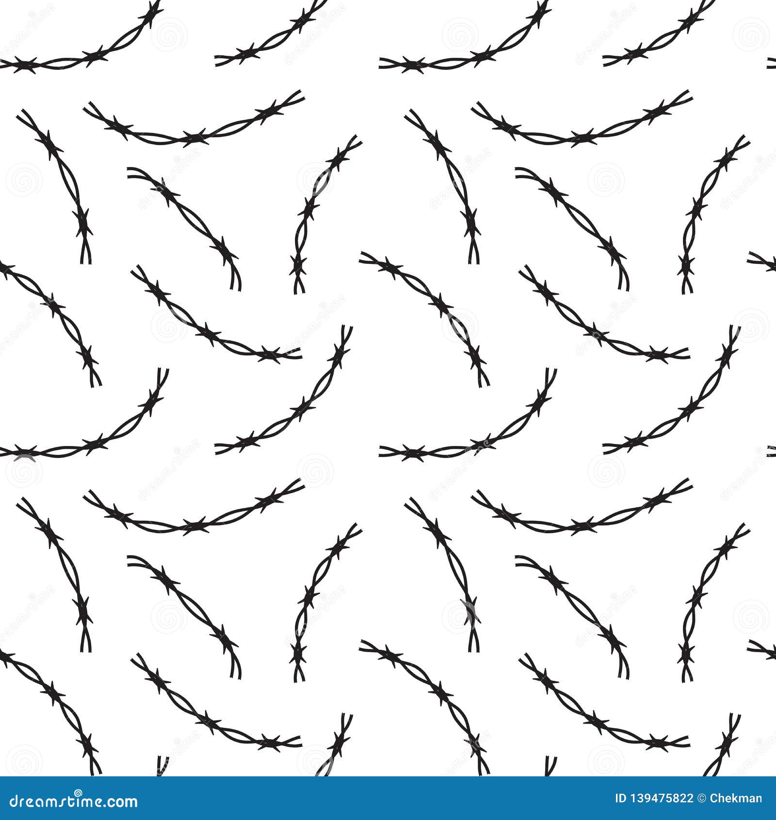Pattern With Barbed Wire Cartoon Vector | CartoonDealer.com #67733623