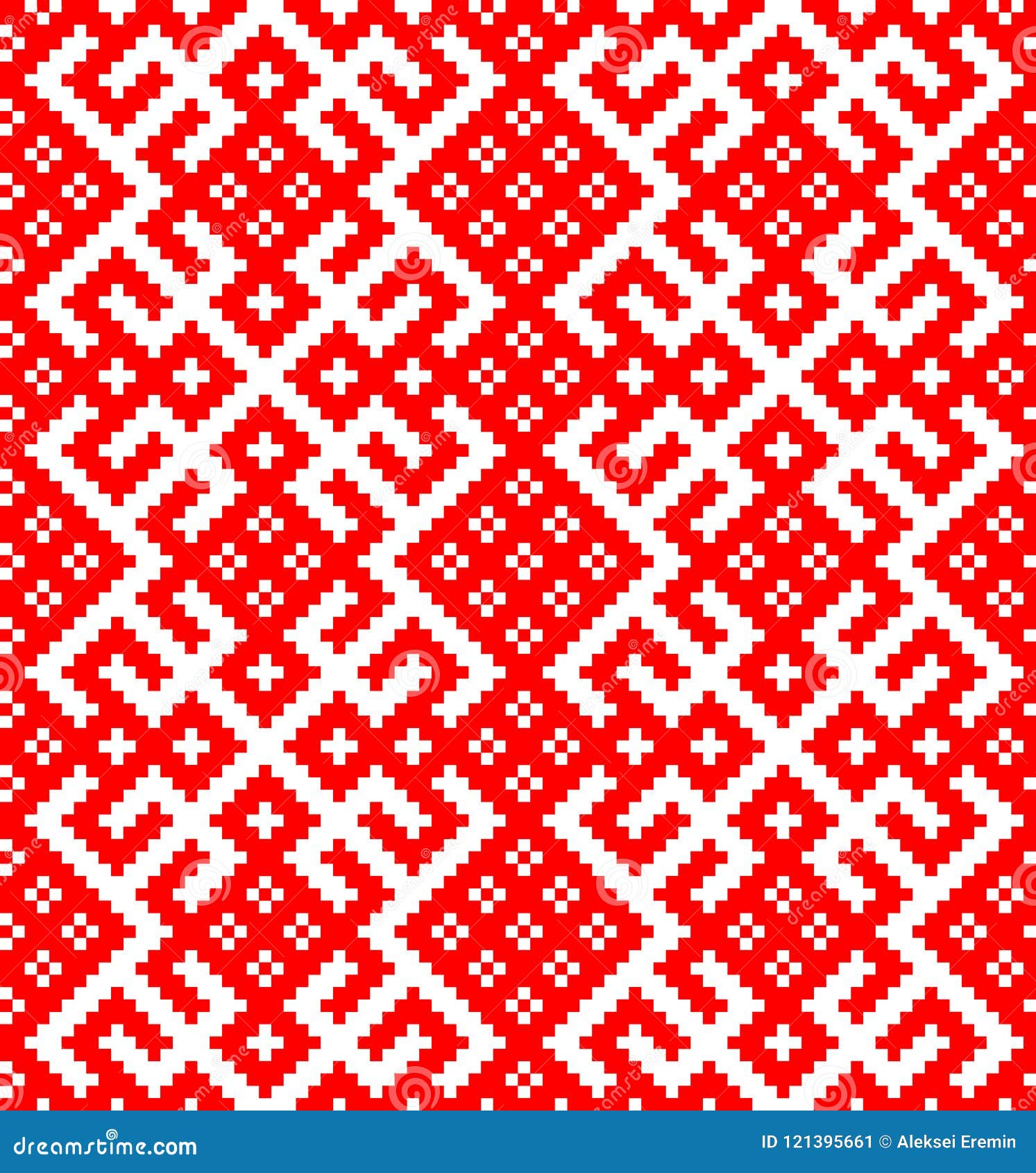 Seamless Pattern Based on Traditional Russian and Slavic Ornament Stock ...