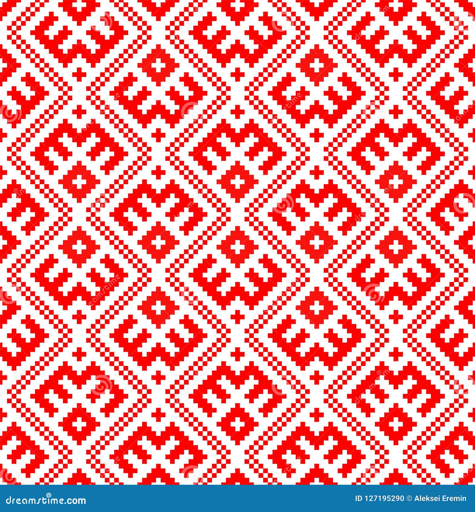 Seamless Pattern Based on Traditional Russian and Slavic Ornament Stock ...