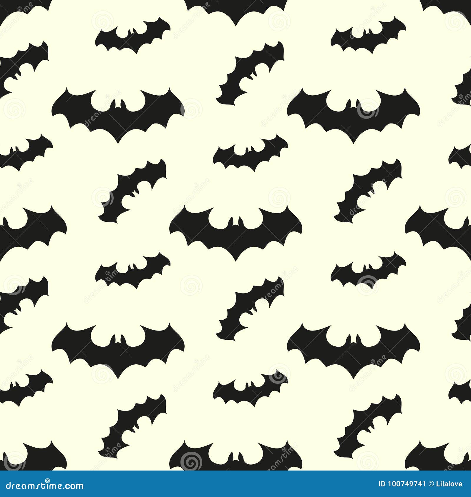 Seamless pattern with bat stock vector. Illustration of modern - 100749741