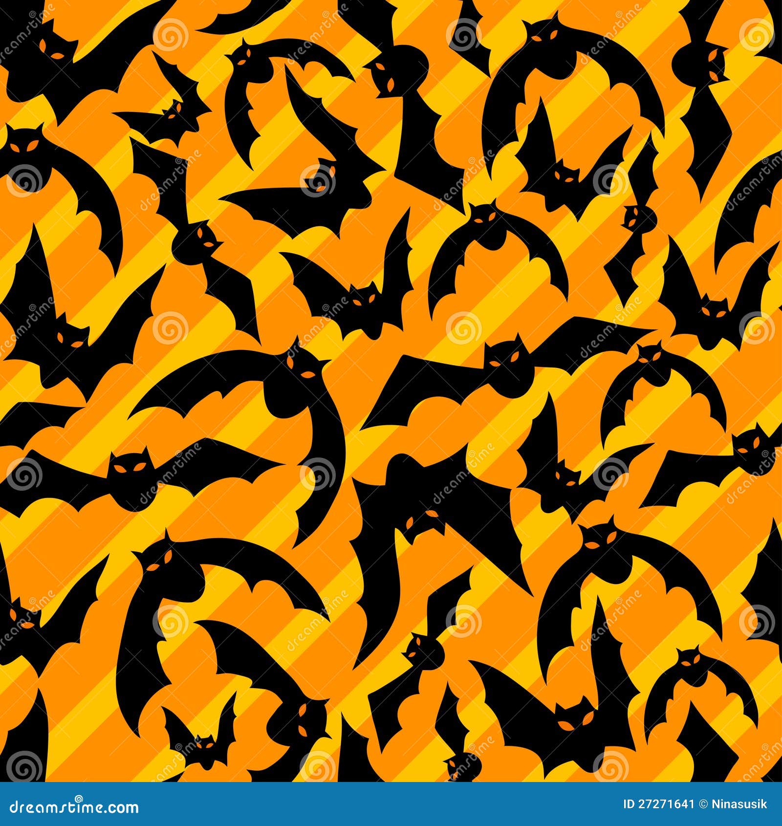 Seamless pattern with bats stock vector. Illustration of blue - 27271641