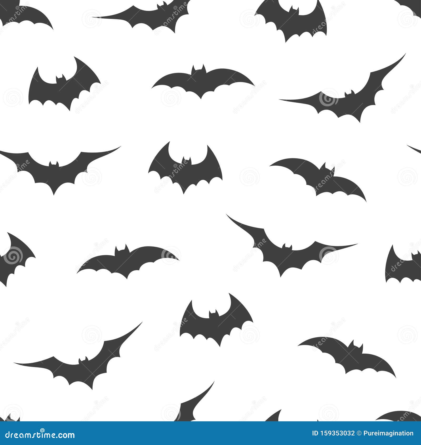 Seamless pattern with bats stock vector. Illustration of animal - 159353032