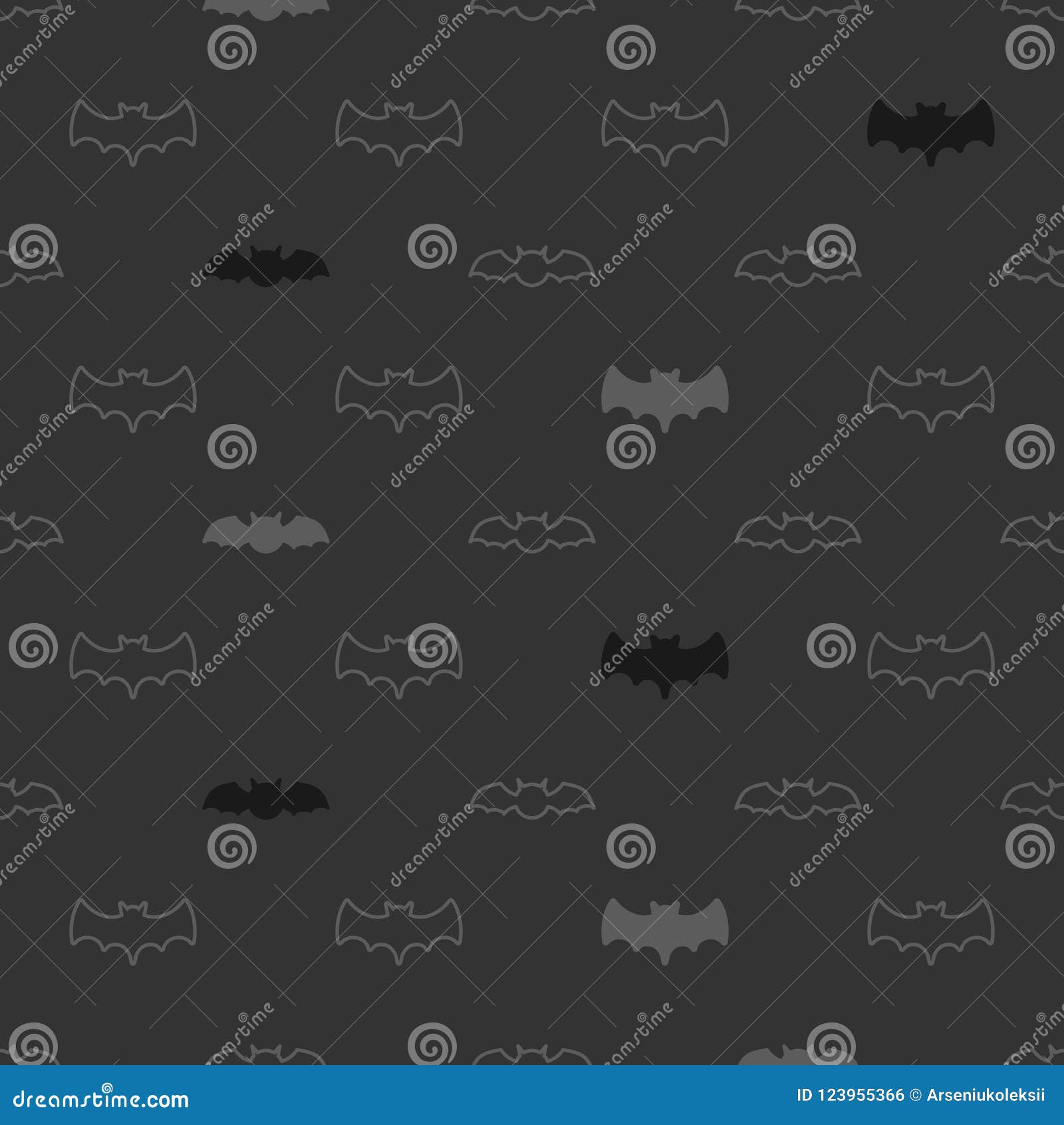 Tileable Illustration Of The Northern Lights In A Dark Forest ...