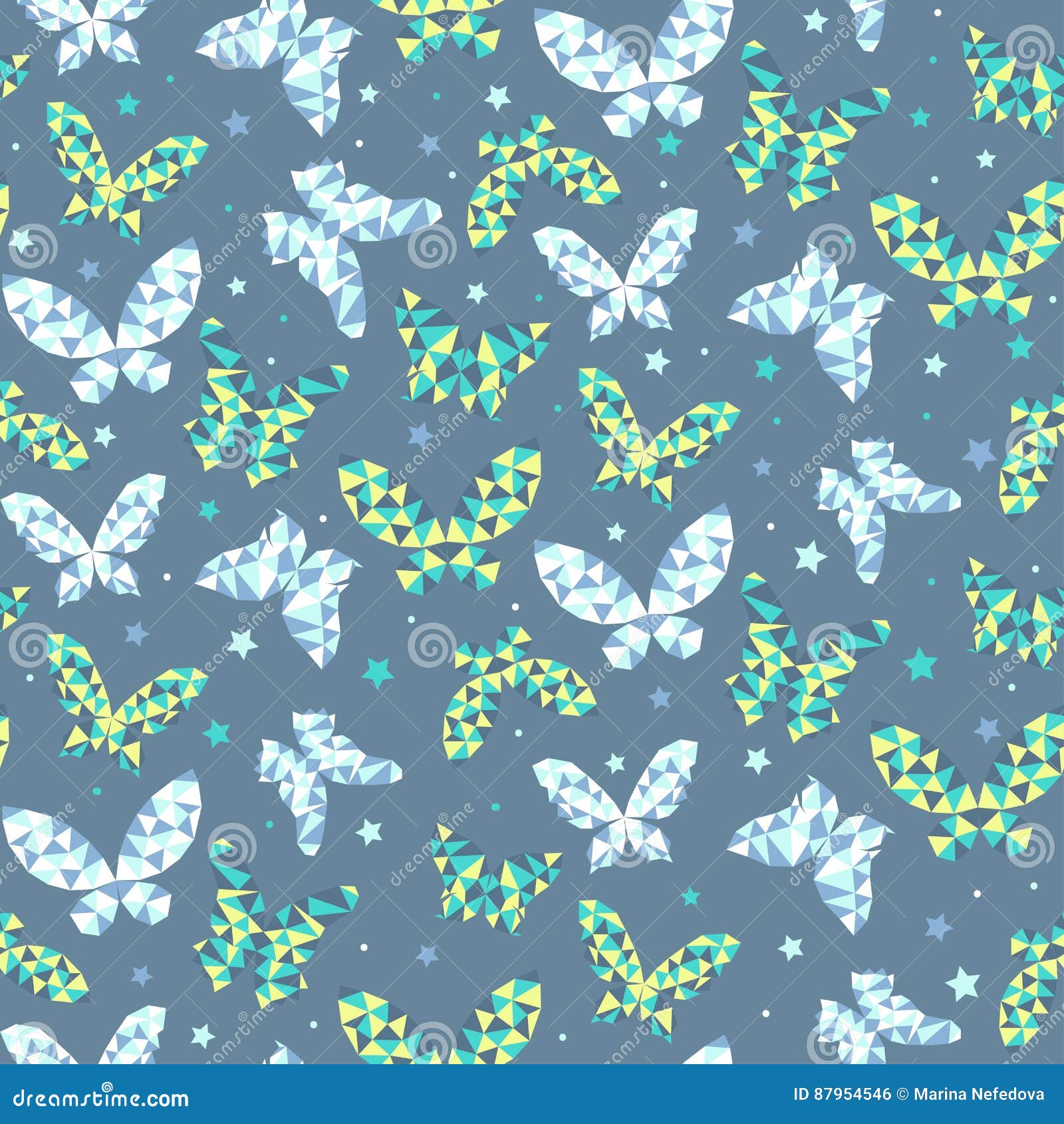 Seamless Pattern with Beautiful Butterflies Stock Illustration ...