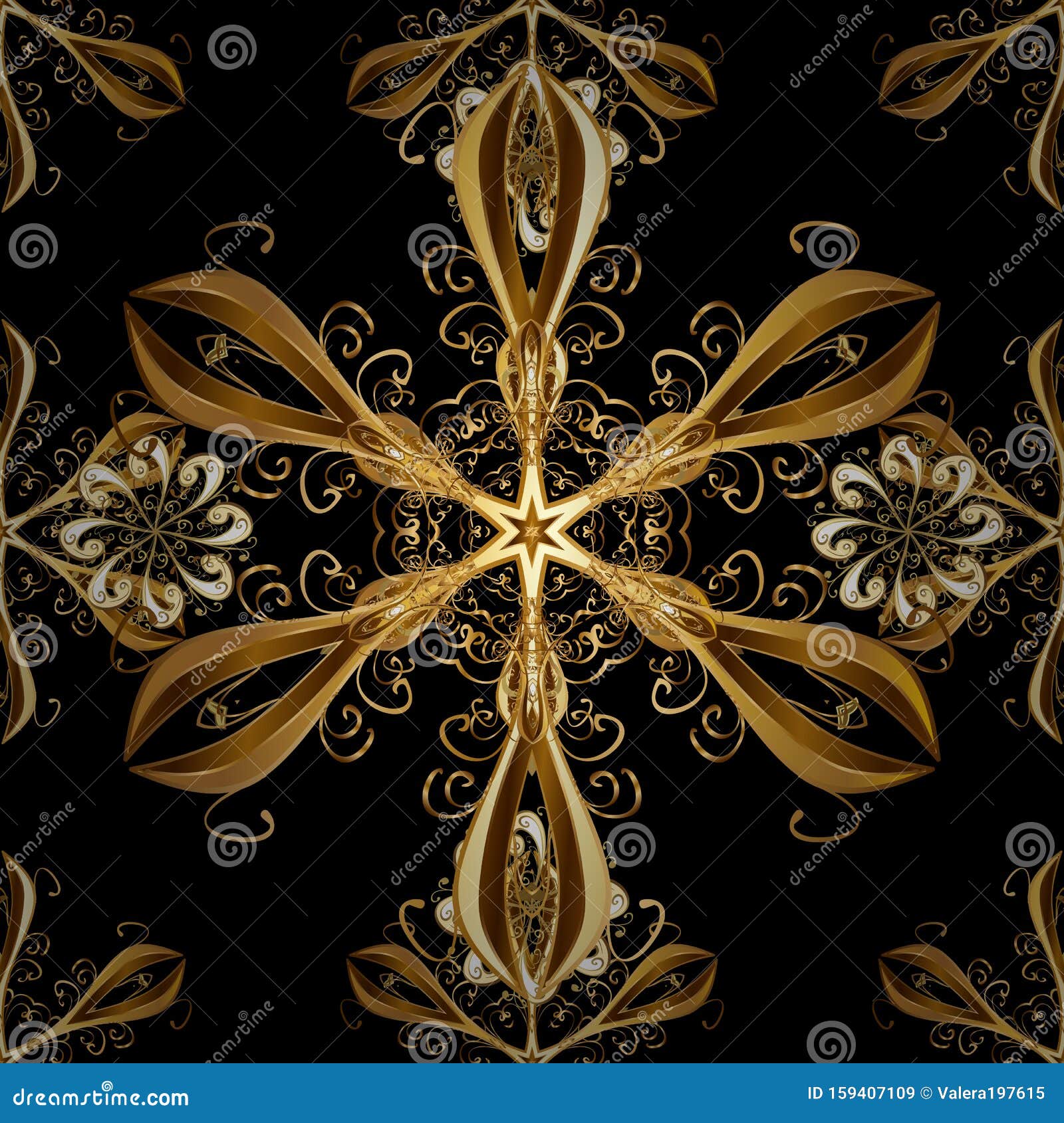 Seamless Pattern Beautiful Fabric Background Stock Illustration ...