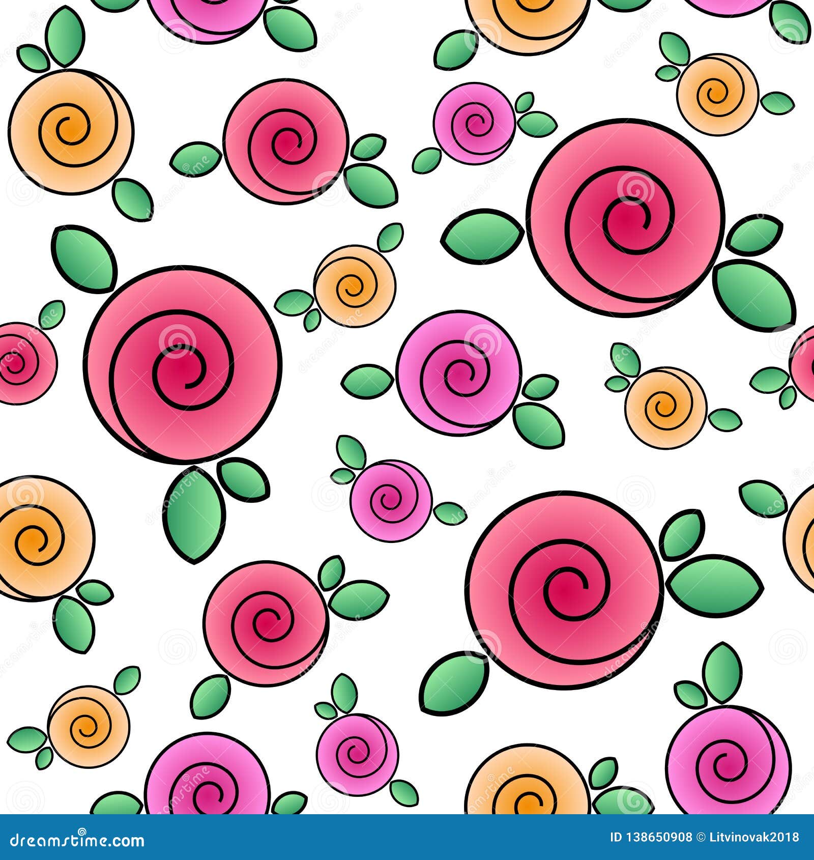 Seamless Pattern with Beautiful Roses. Image of a Bouquet of Roses ...