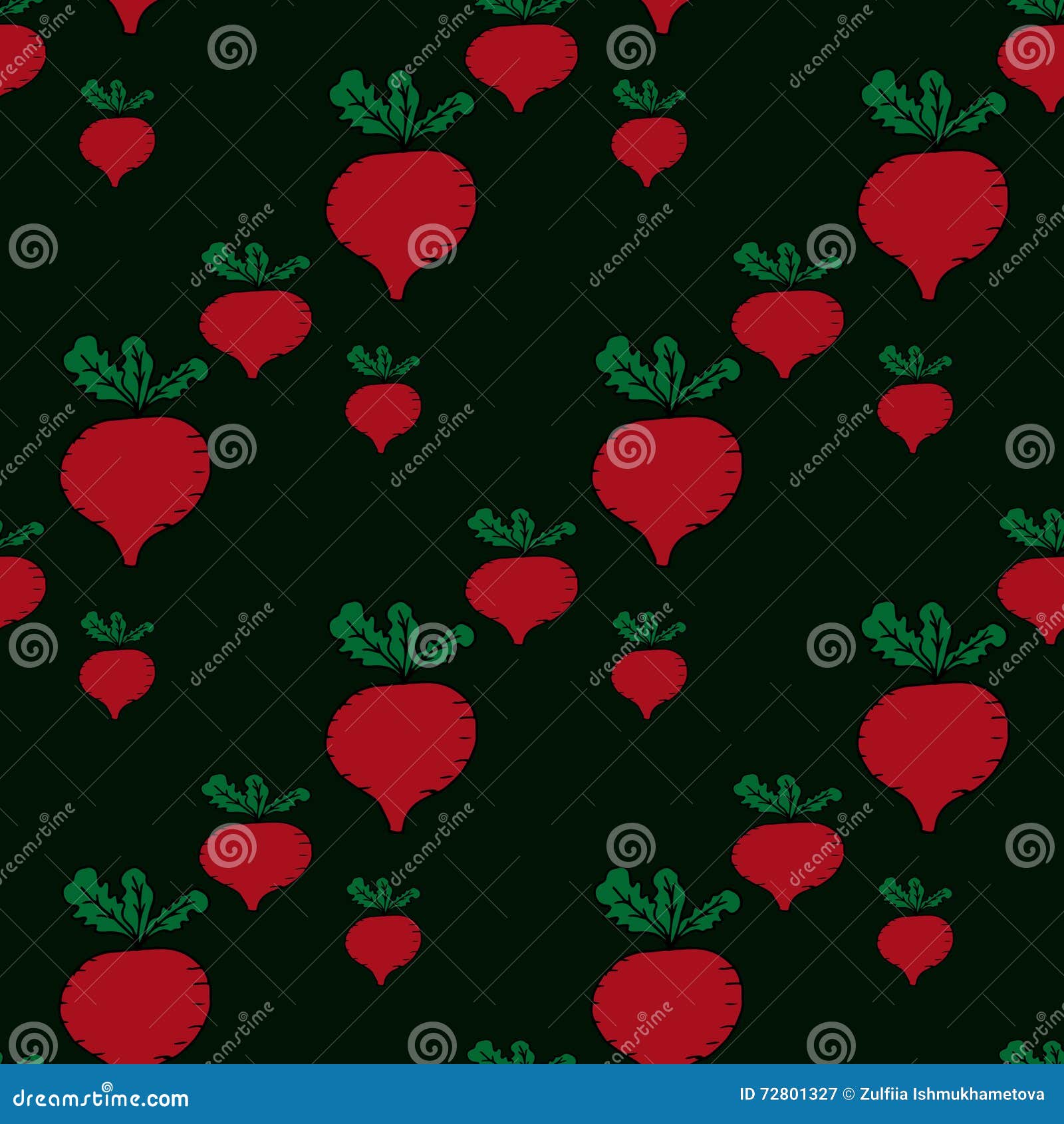 Seamless Pattern with Beets Stock Vector - Illustration of beets, beet: 72801327