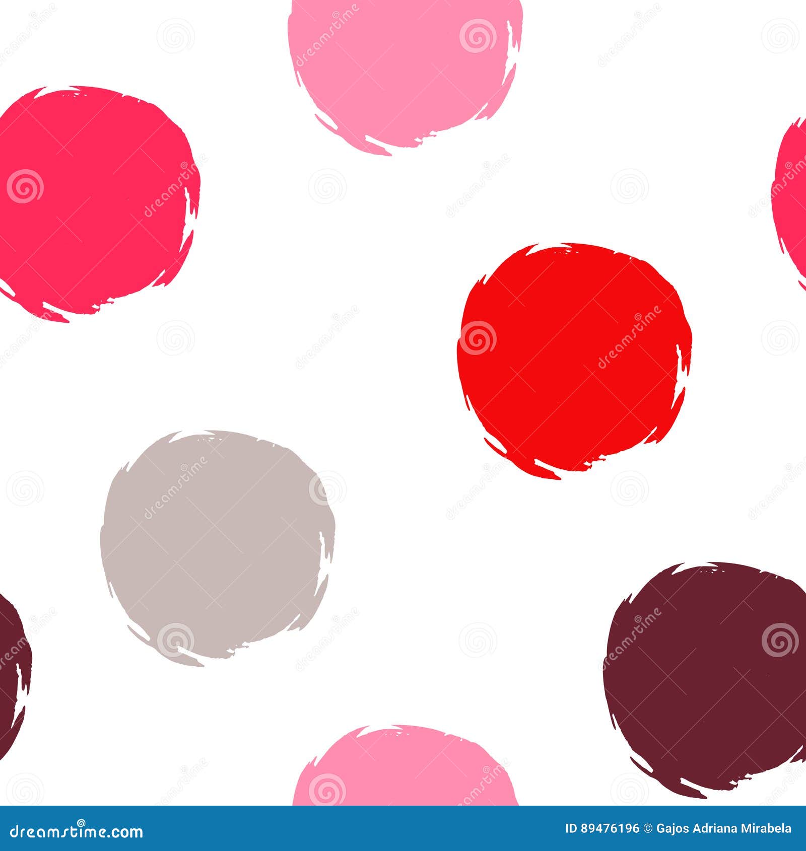 Seamless Pattern with Big Colored Dots. Stock Illustration ...