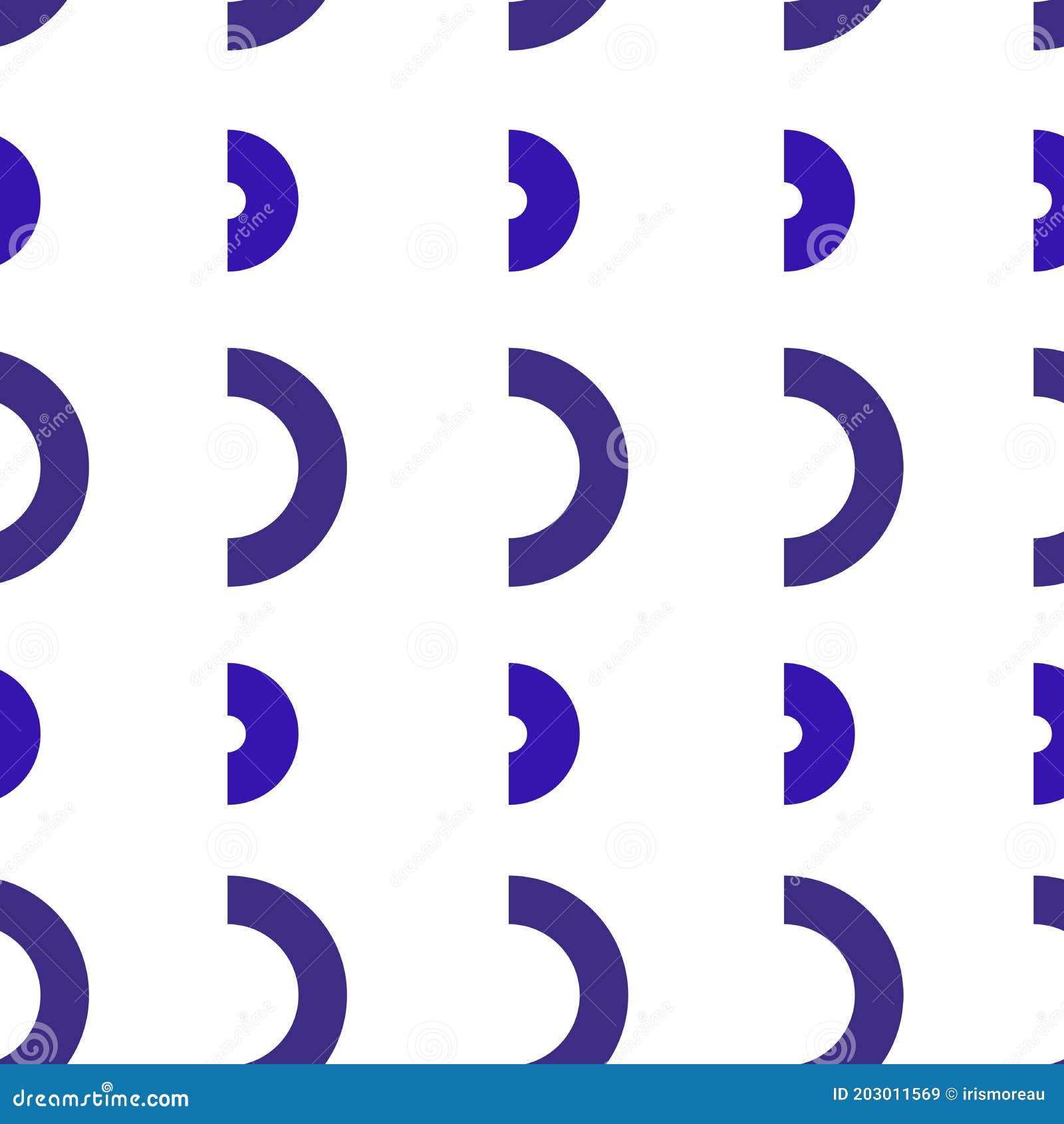 Seamless Pattern with Big and Small Purple Semicircles Stock Vector ...