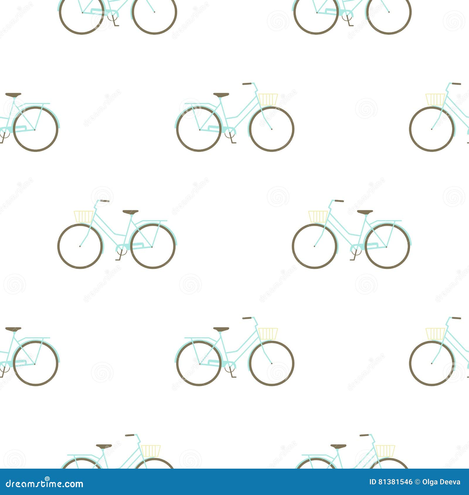 Seamless Pattern with Bike stock vector. Illustration of bicycle - 81381546