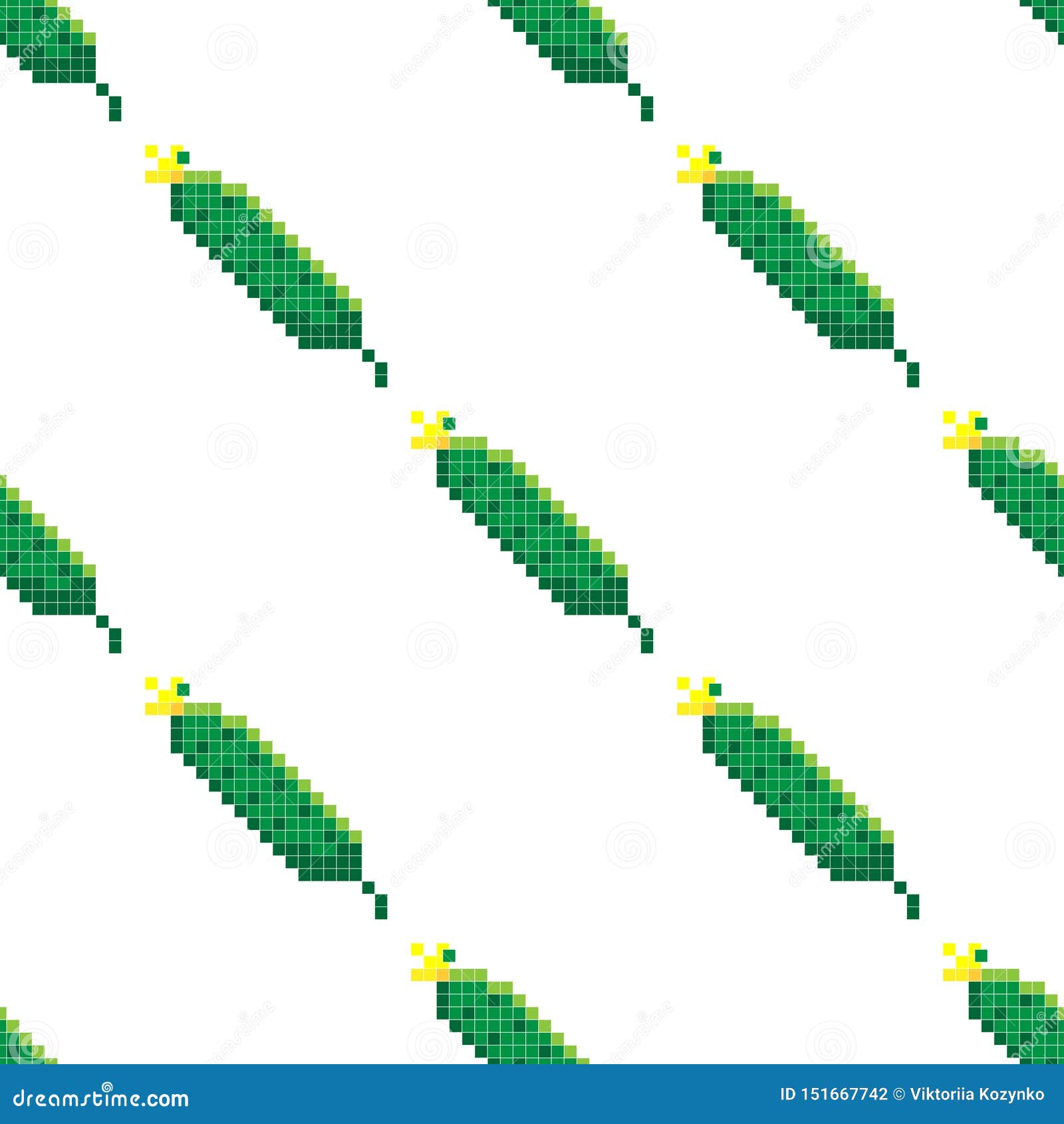 Pixel Art Cucumber Icon, 32X32 Vector Illustration | CartoonDealer.com ...