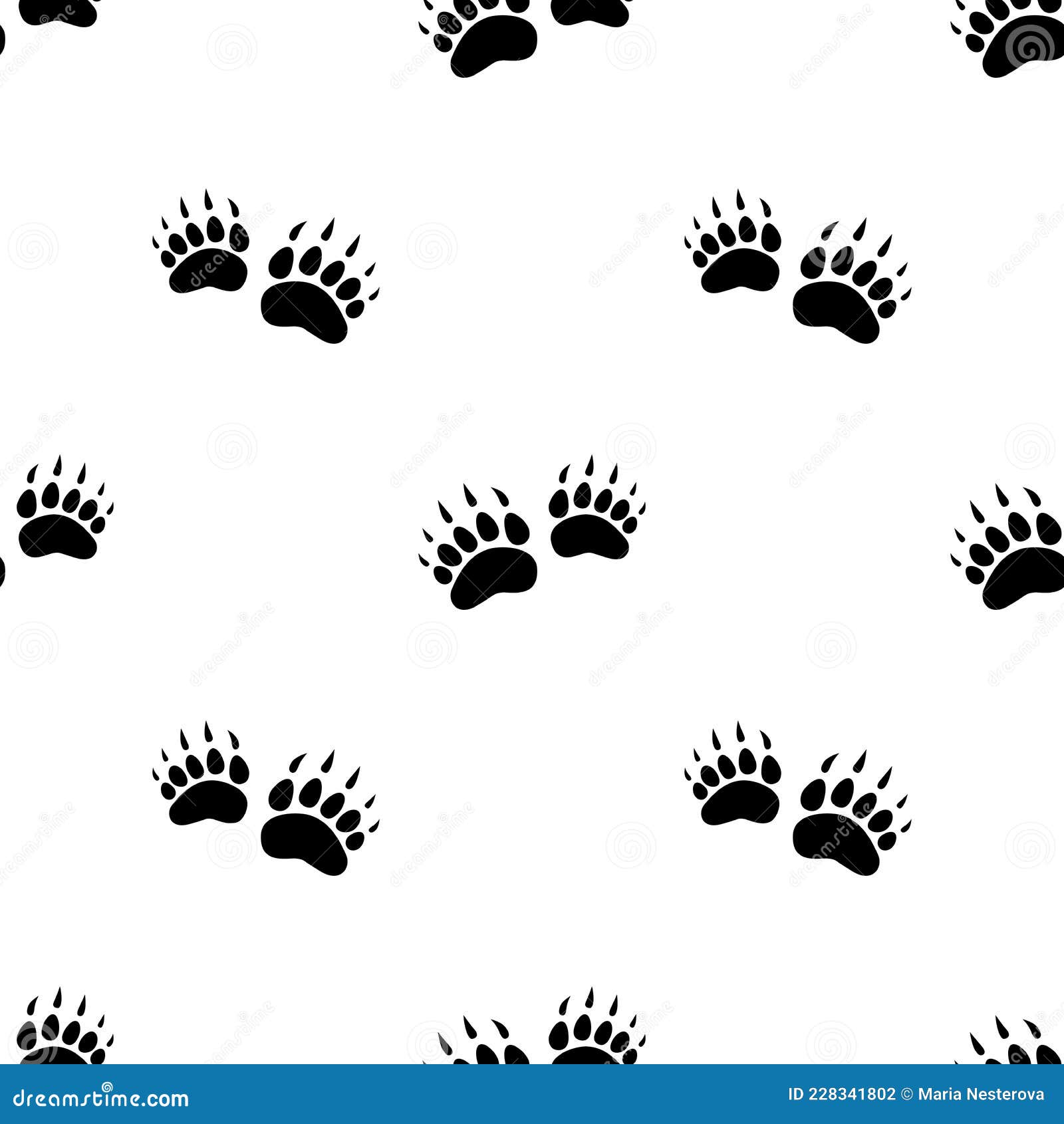 Bear Footstep Vector Clip Art Foot Print | CartoonDealer.com #92766270