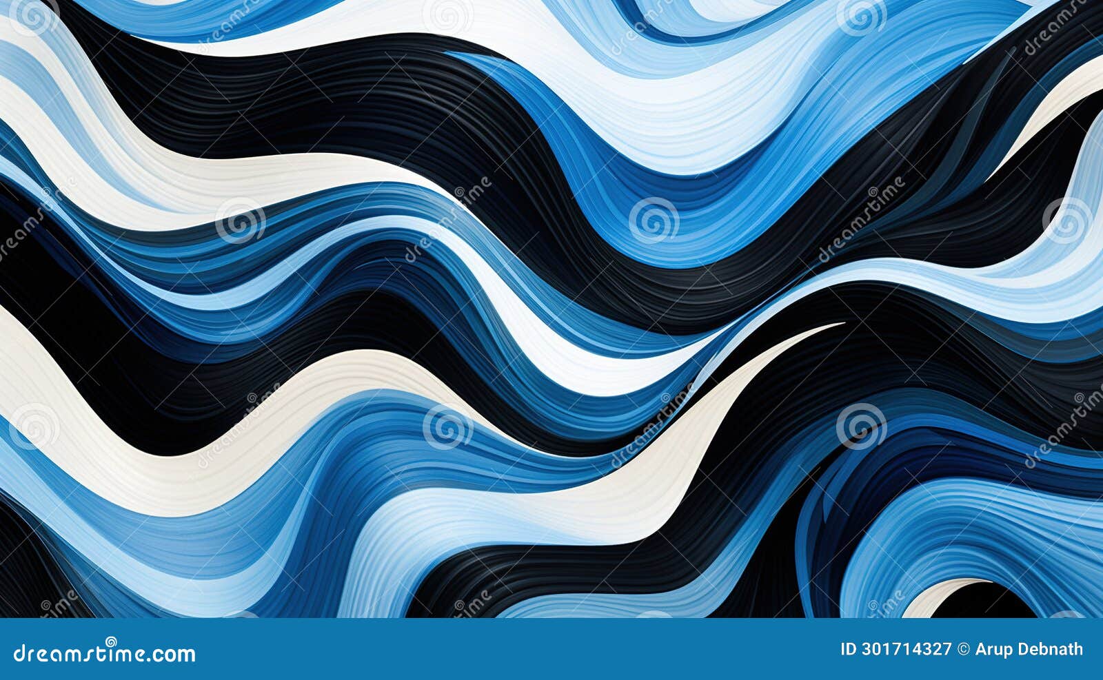 A Seamless Pattern of Black, Blue, and White Lines Resembling Intricate ...