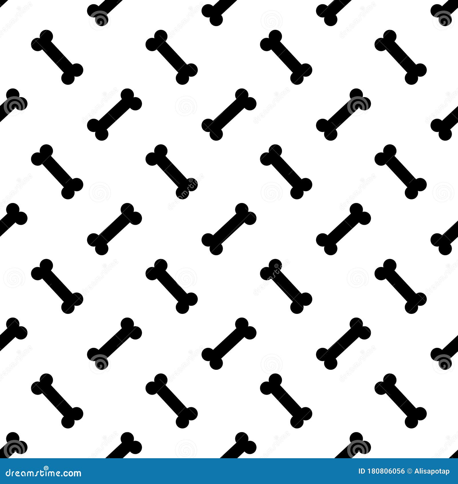 Seamless Pattern with Bones on White Background Stock Vector ...