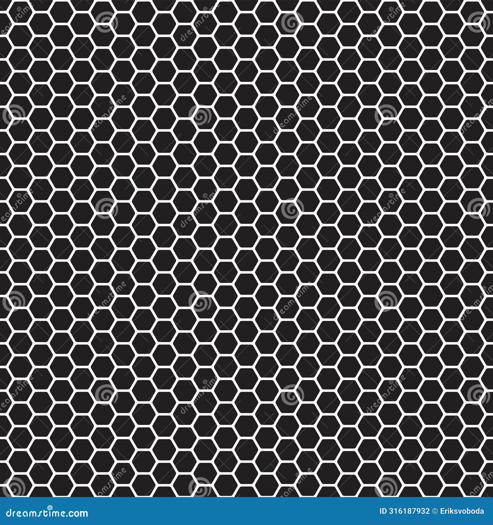 Seamless Pattern. Black Closely Spaced Hexagons Stock Illustration - Illustration of abstract ...