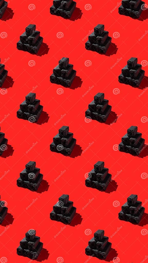Seamless Pattern Black Coal Pyramid Hard Light Sharp Contrast Shadows. Stock Photo - Image of ...