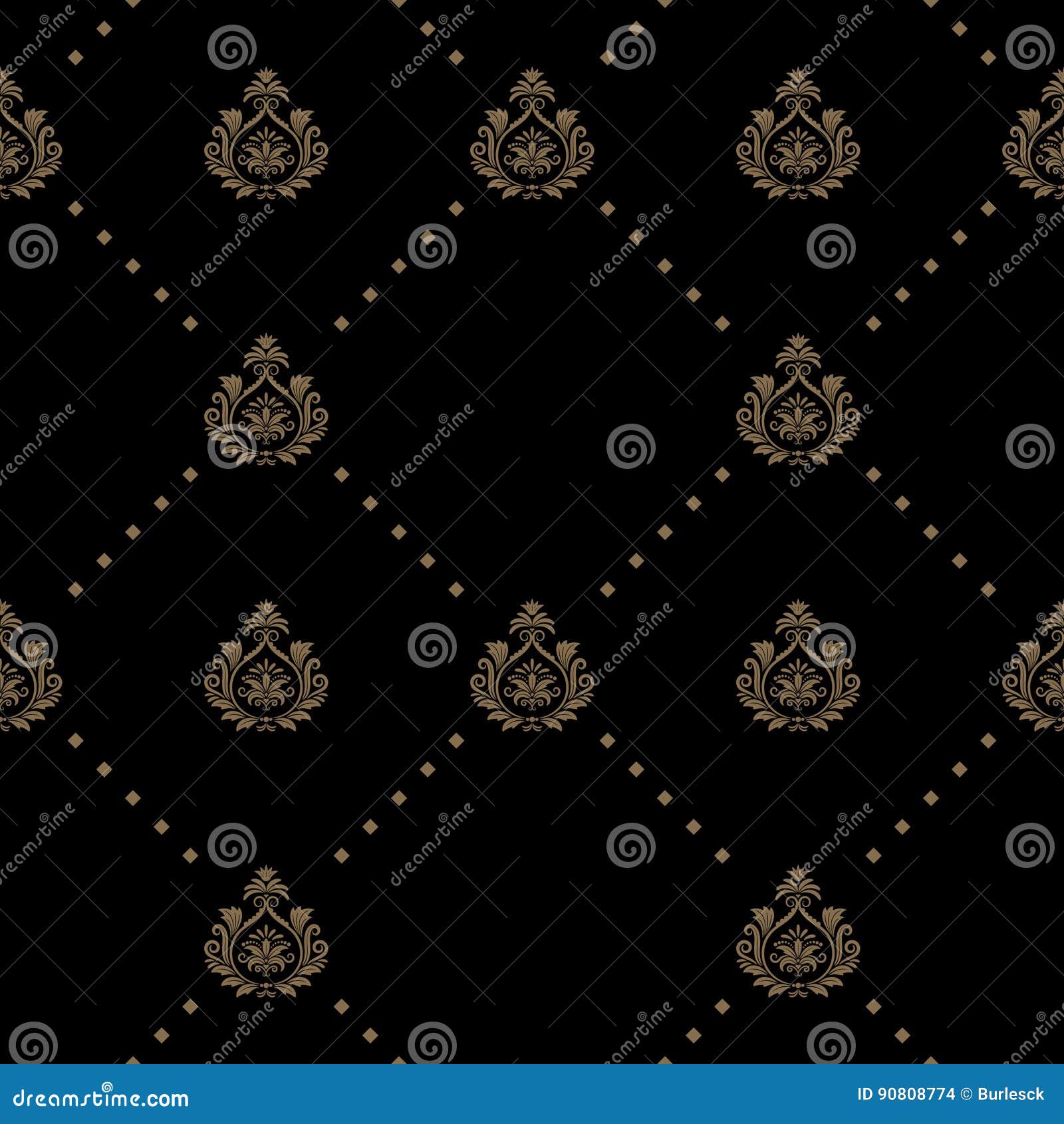 Seamless Pattern in Black Color Stock Vector - Illustration of element ...