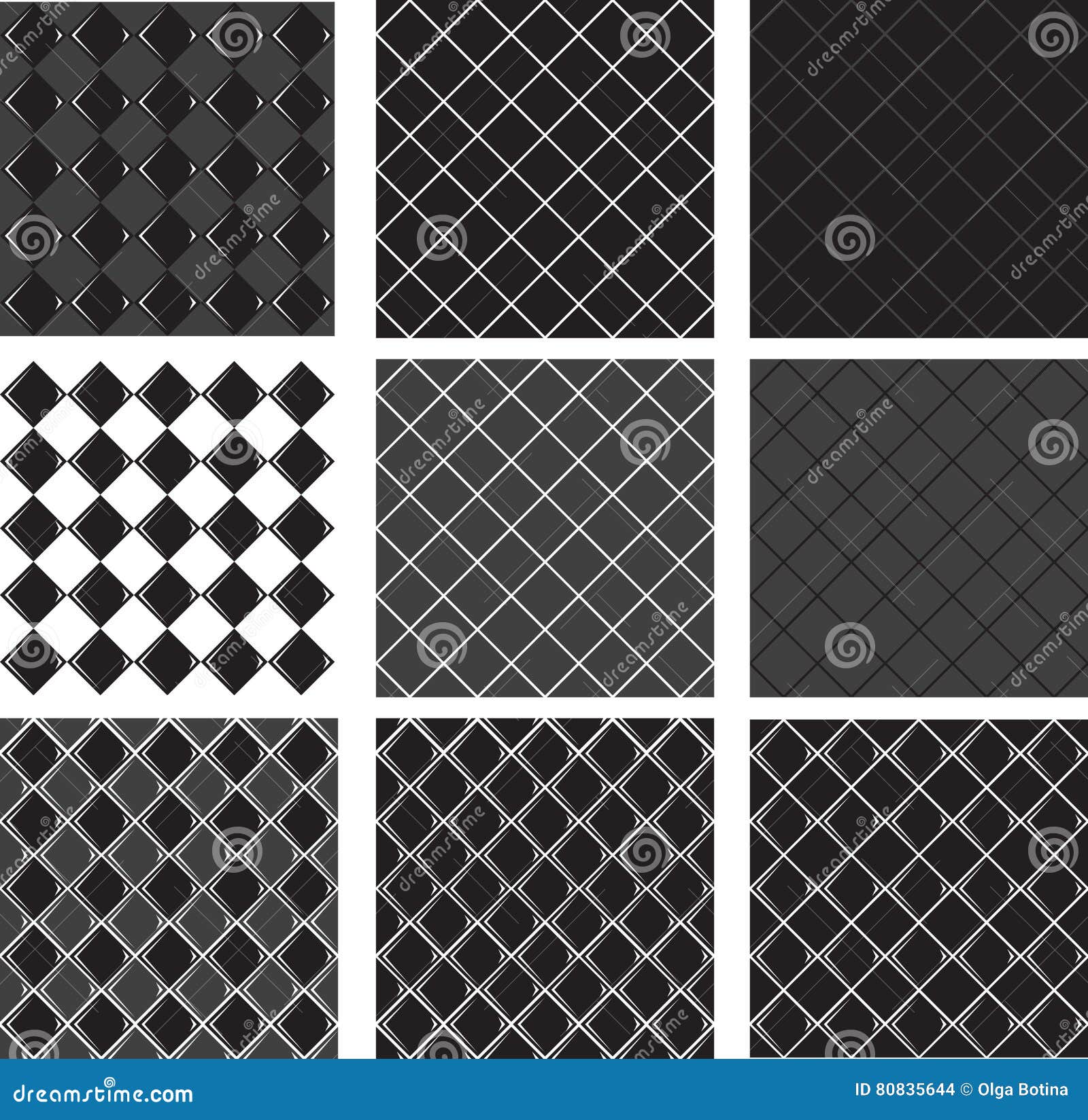 Seamless Pattern Black Diamond Stock Vector - Illustration of element ...
