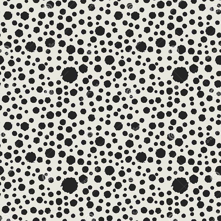 Seamless Pattern in Black Dots or Spots. Vector Illustration Stock ...