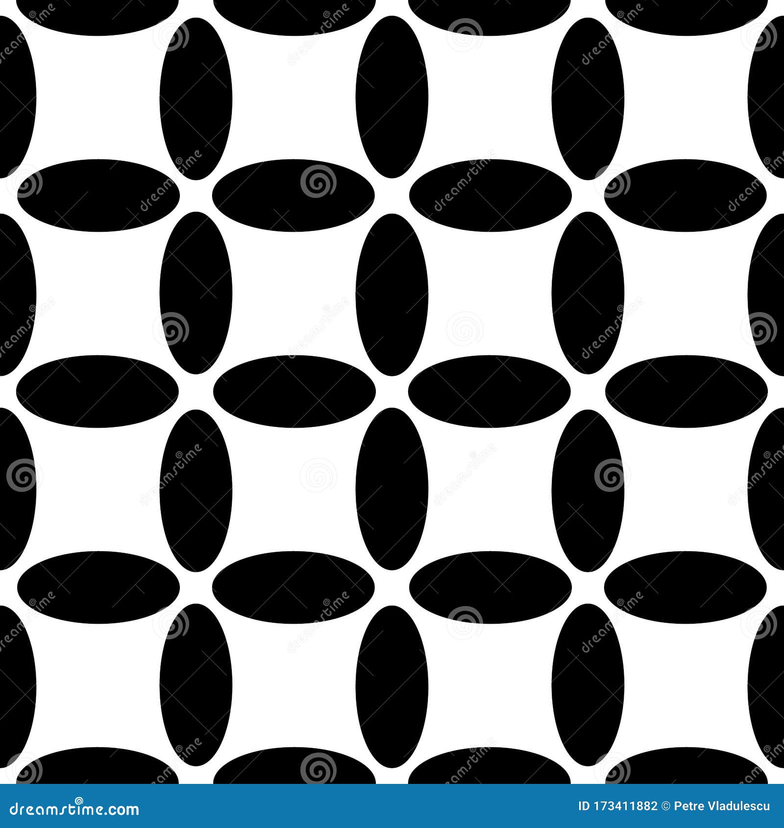 Seamless Pattern with Black Ellipses, Modern Stylish Image. Stock ...