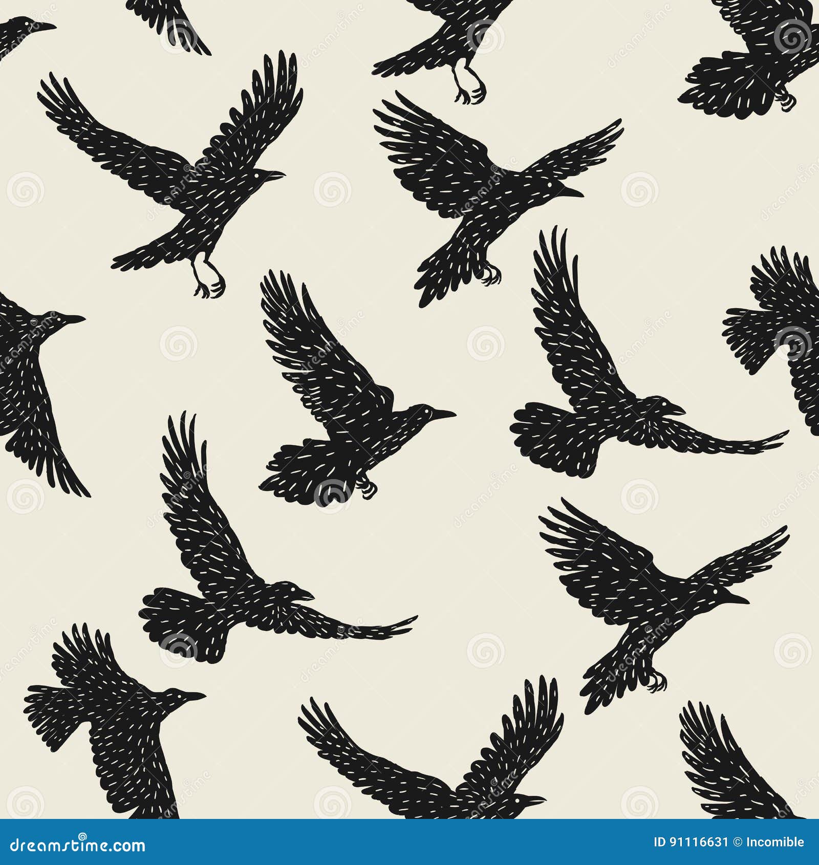 Flying Ravens Stock Illustrations – 185 Flying Ravens Stock ...