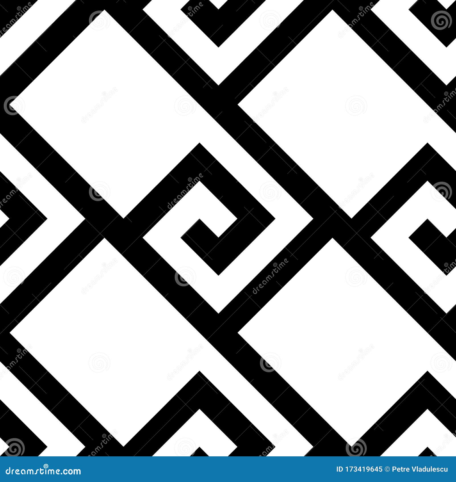 Seamless Pattern with Black Geometric Forms(texture 2), Modern Stylish ...