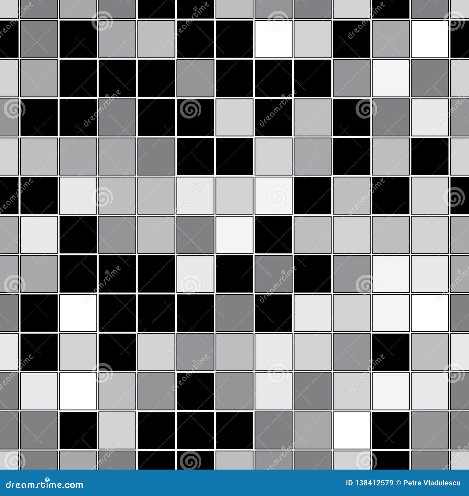 Seamless Pattern with Black and Gray Squares Stock Vector ...