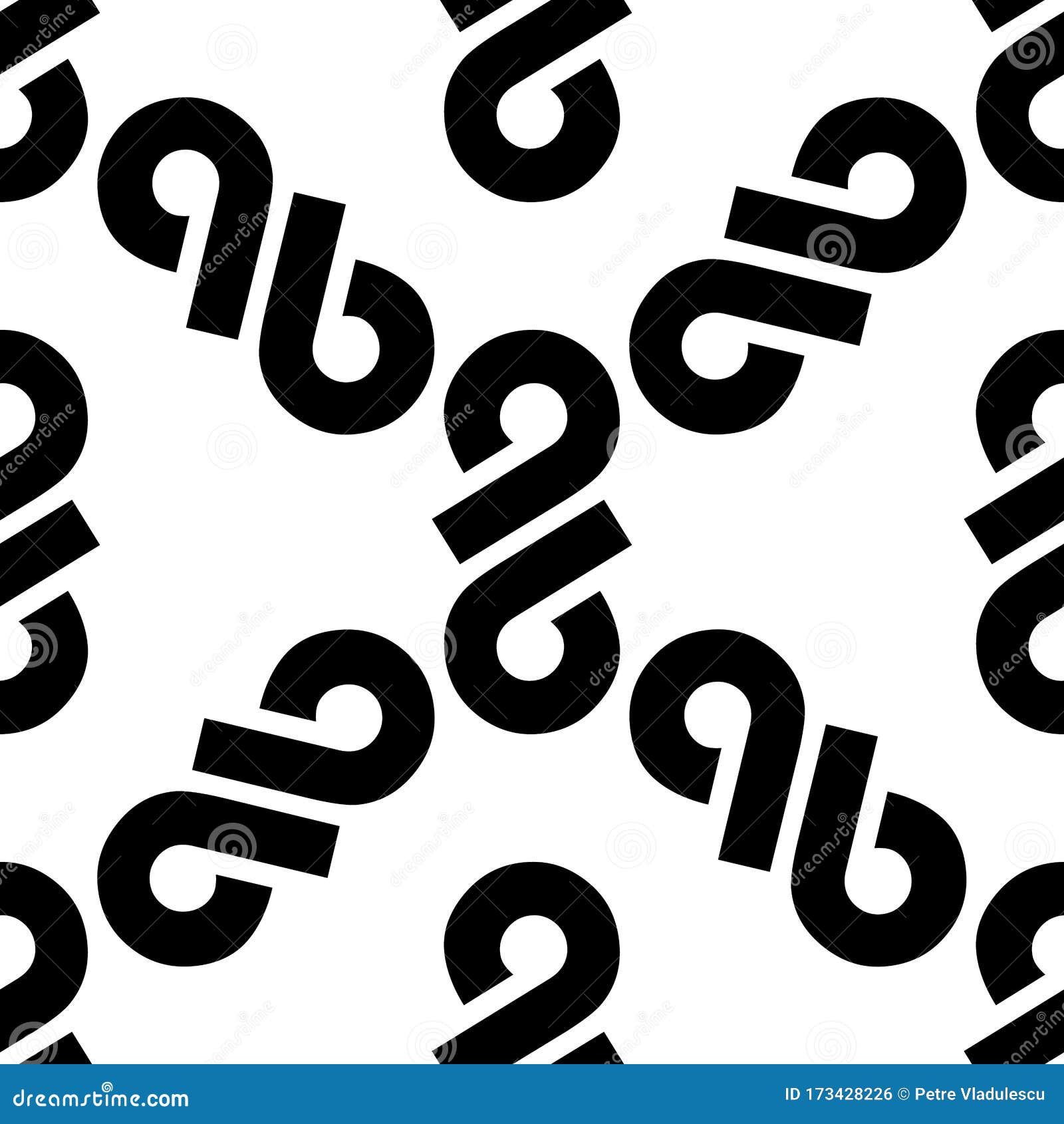 Seamless Pattern with Black Infinity Symbol(texture 8), Modern Stylish ...