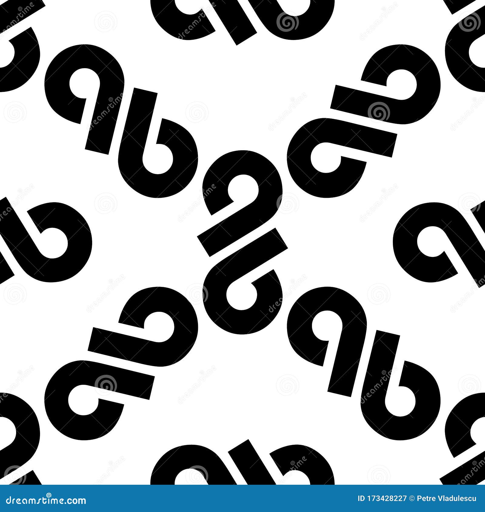 Seamless Pattern with Black Infinity Symbol(texture 9), Modern Stylish ...