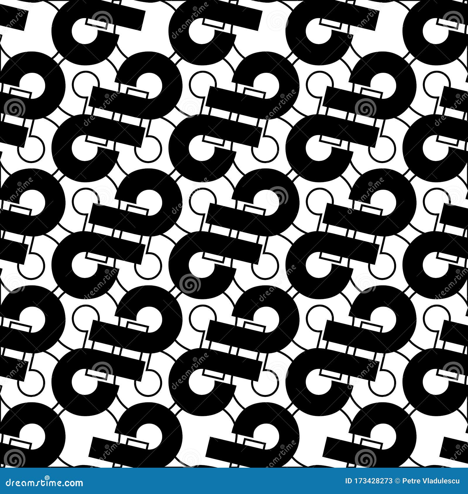 Seamless Pattern with Black Infinity Symbol(texture 2) (2), Modern ...