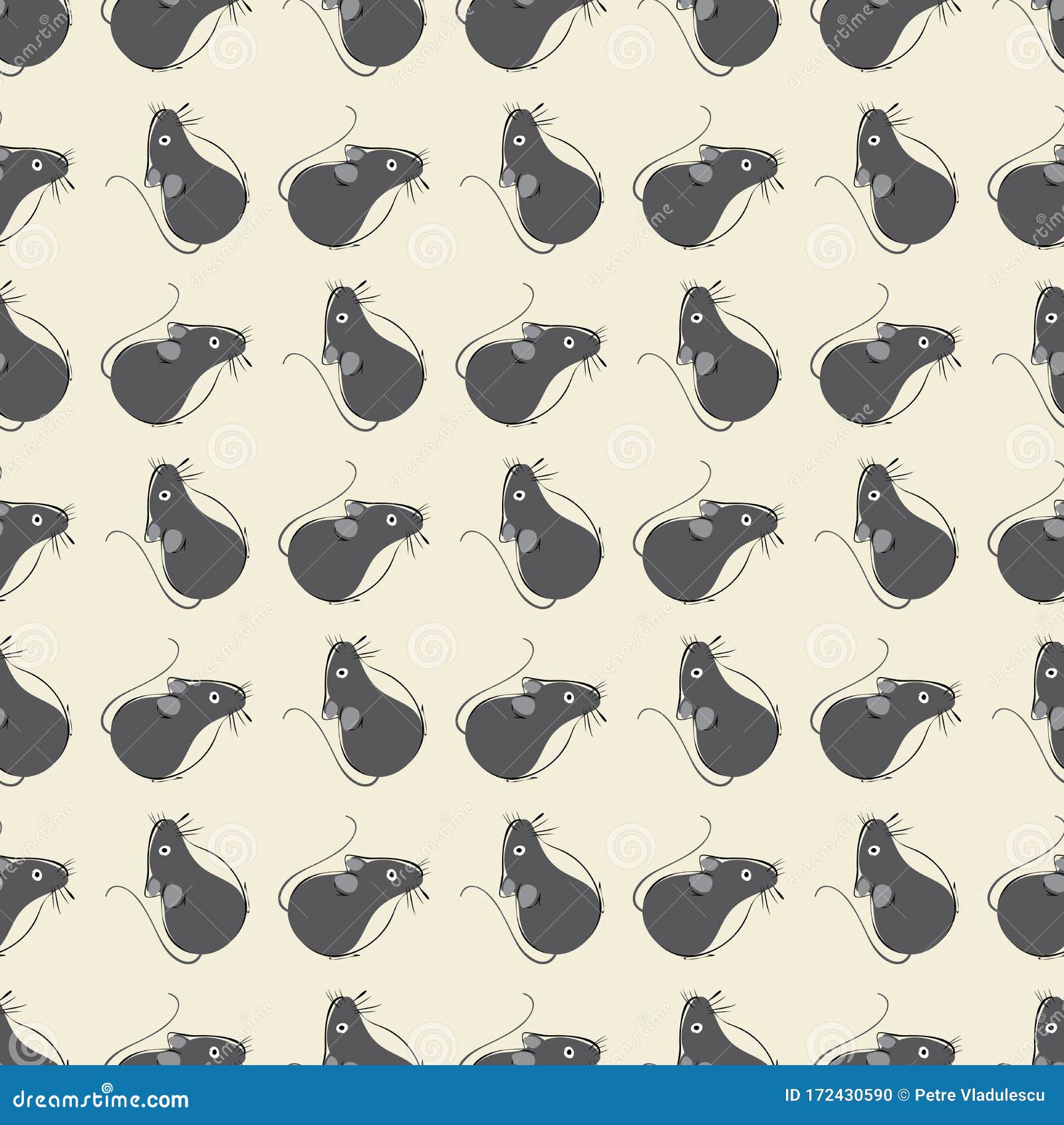 Seamless Pattern with Black Mice(texture6), Modern Stylish Image. Stock ...