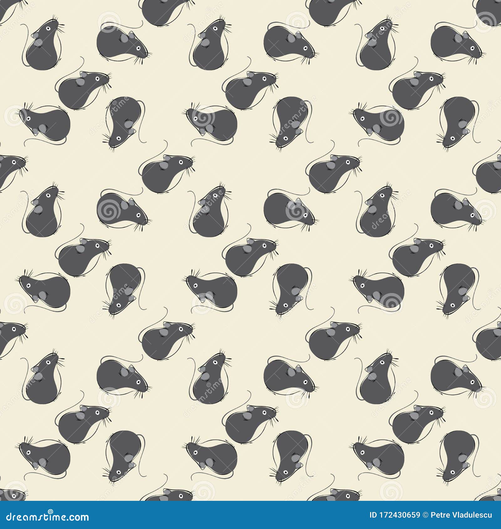 Seamless Pattern with Black Mice(texture9), Modern Stylish Image. Stock ...