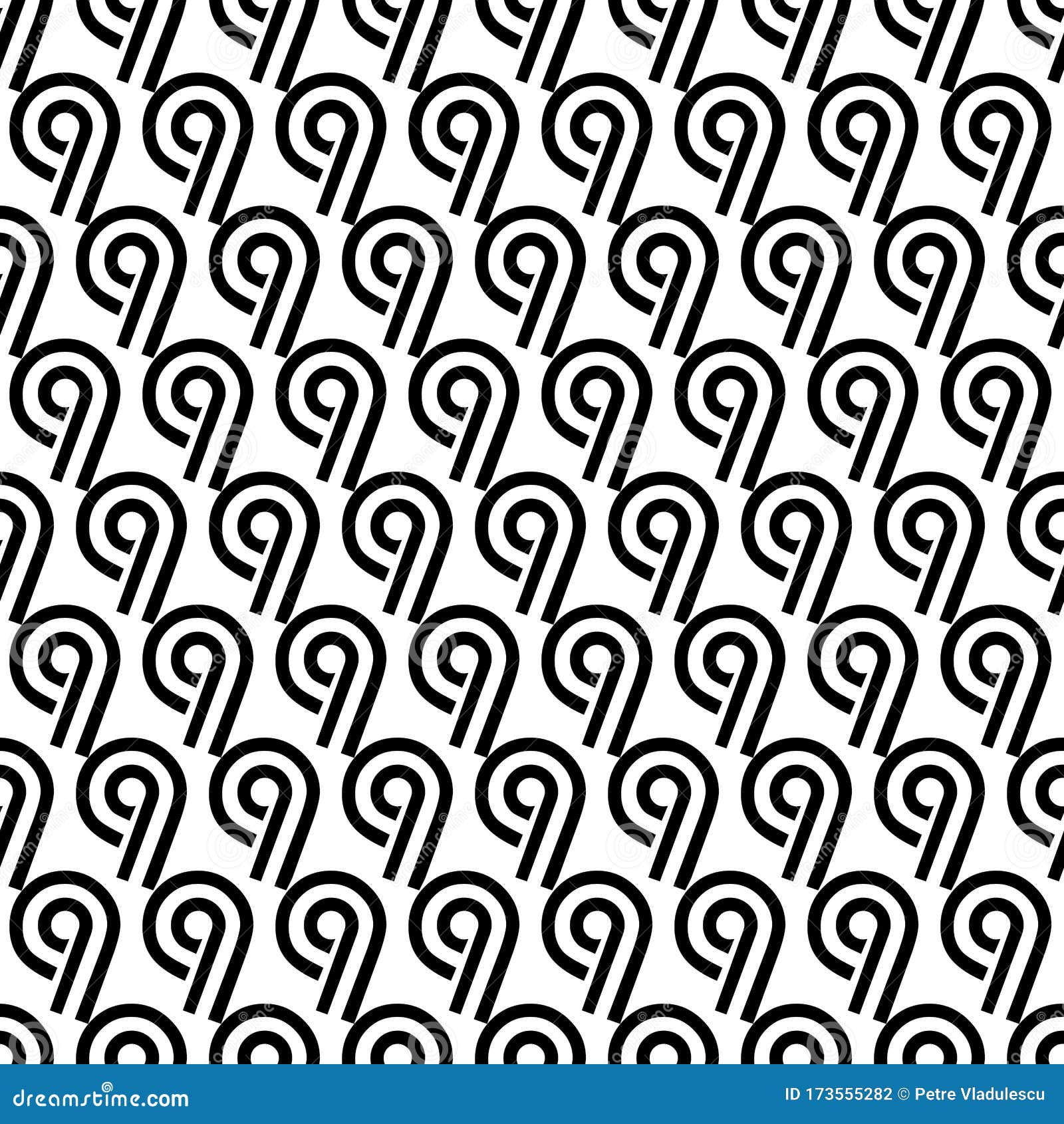 Seamless Pattern with Black Number 9, Modern Stylish Image. Stock ...